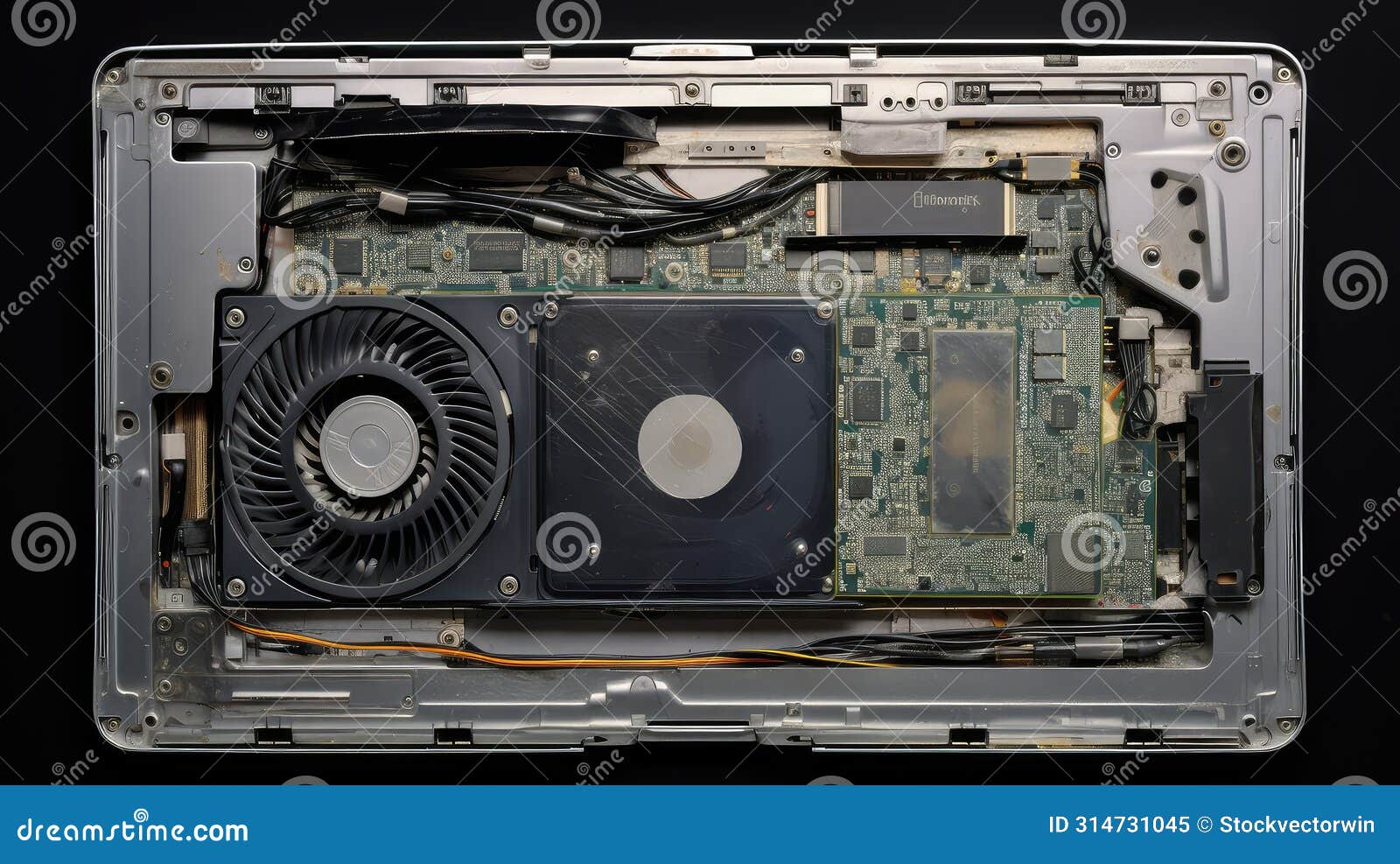 Components Silver Back of Computer Stock Illustration - Illustration of ...