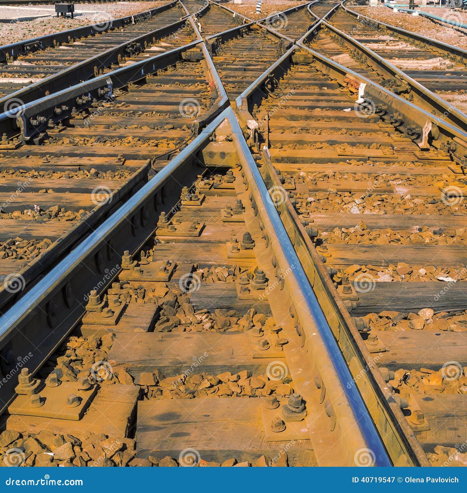 Components and System of Sleepers and Rails Stock Image - Image of ...