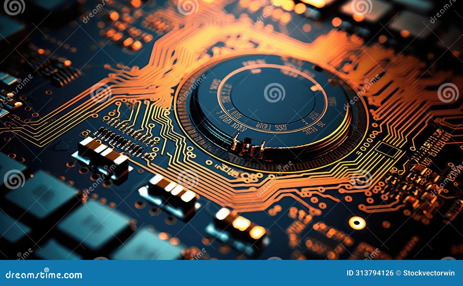 Components Technology Circles Stock Illustration - Illustration of ...