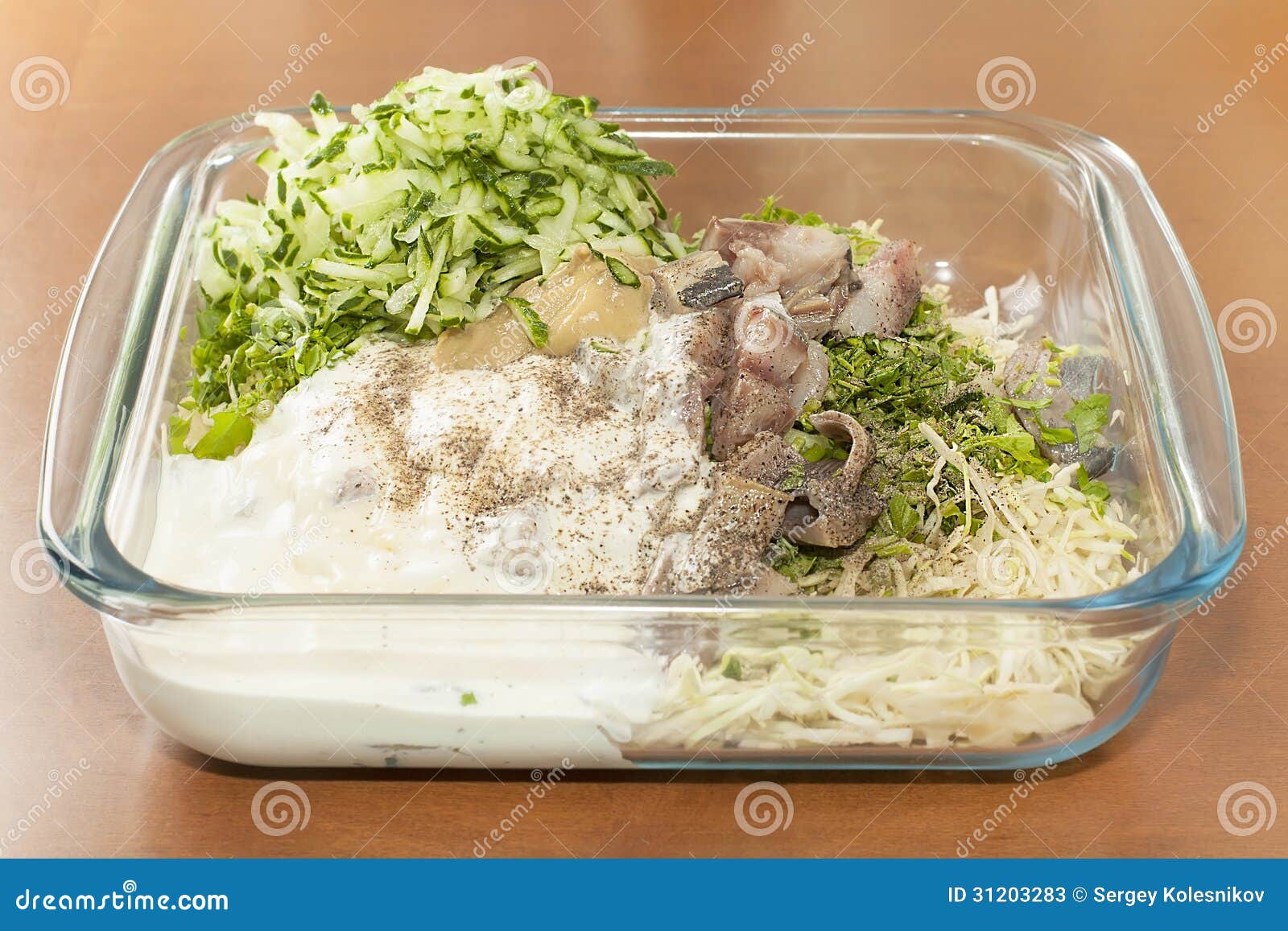 Components of Vegetable Salad Stock Image - Image of ingredients ...
