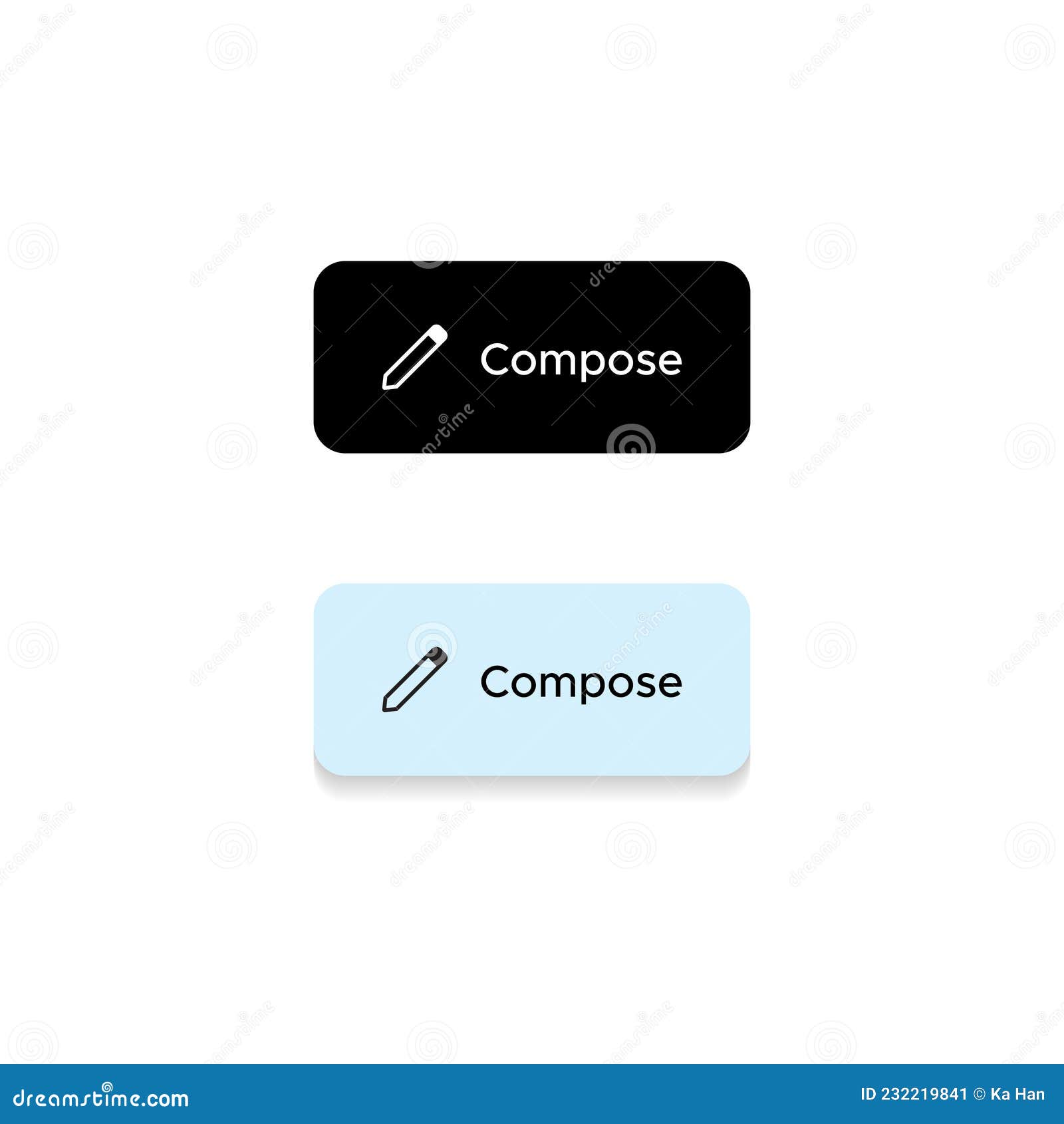 Compose Button Icon Vector Isolated on White Background Stock Vector ...