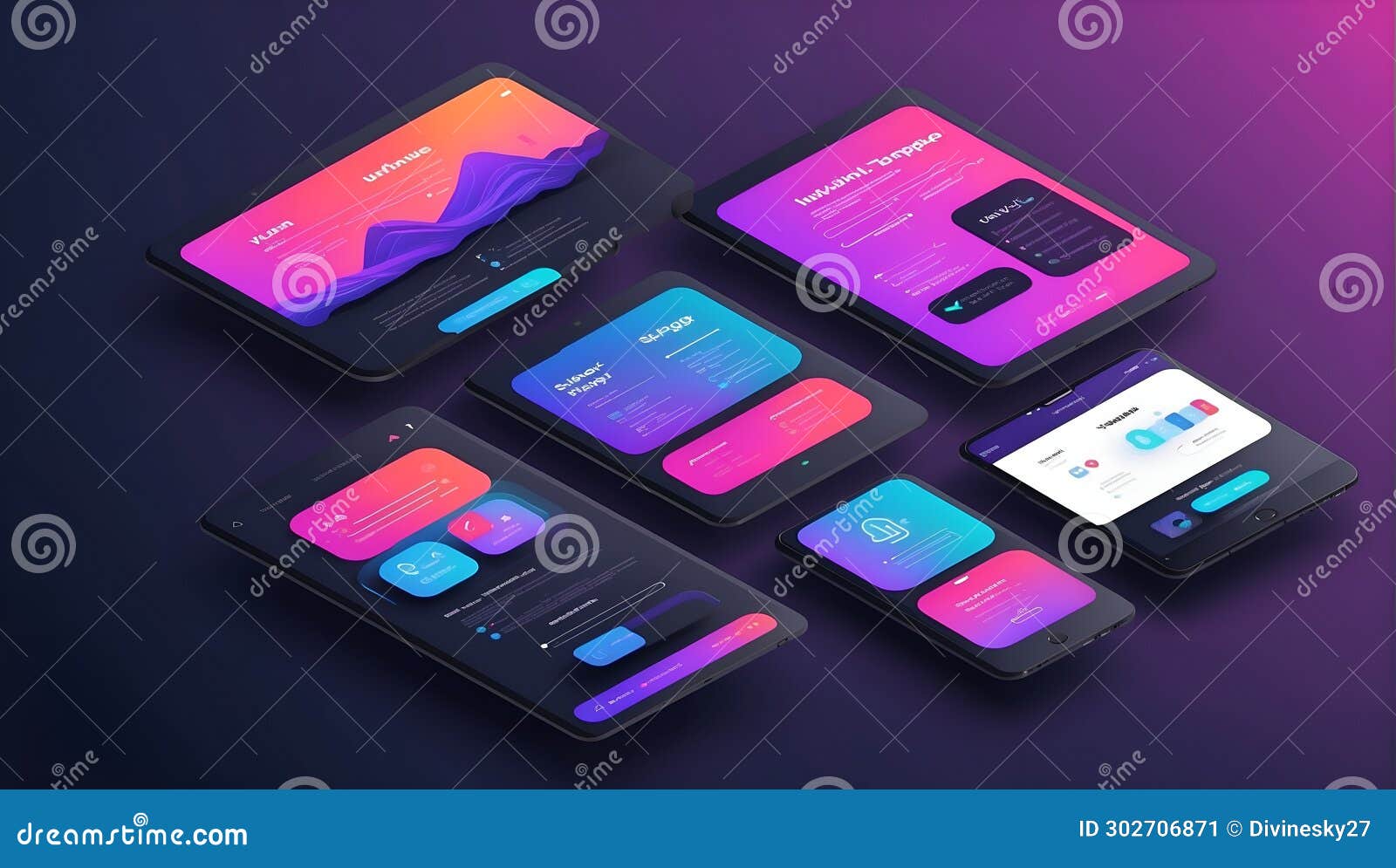 Digital Symphony: UI UX Landing Page Elegance. AI Generate Stock ...