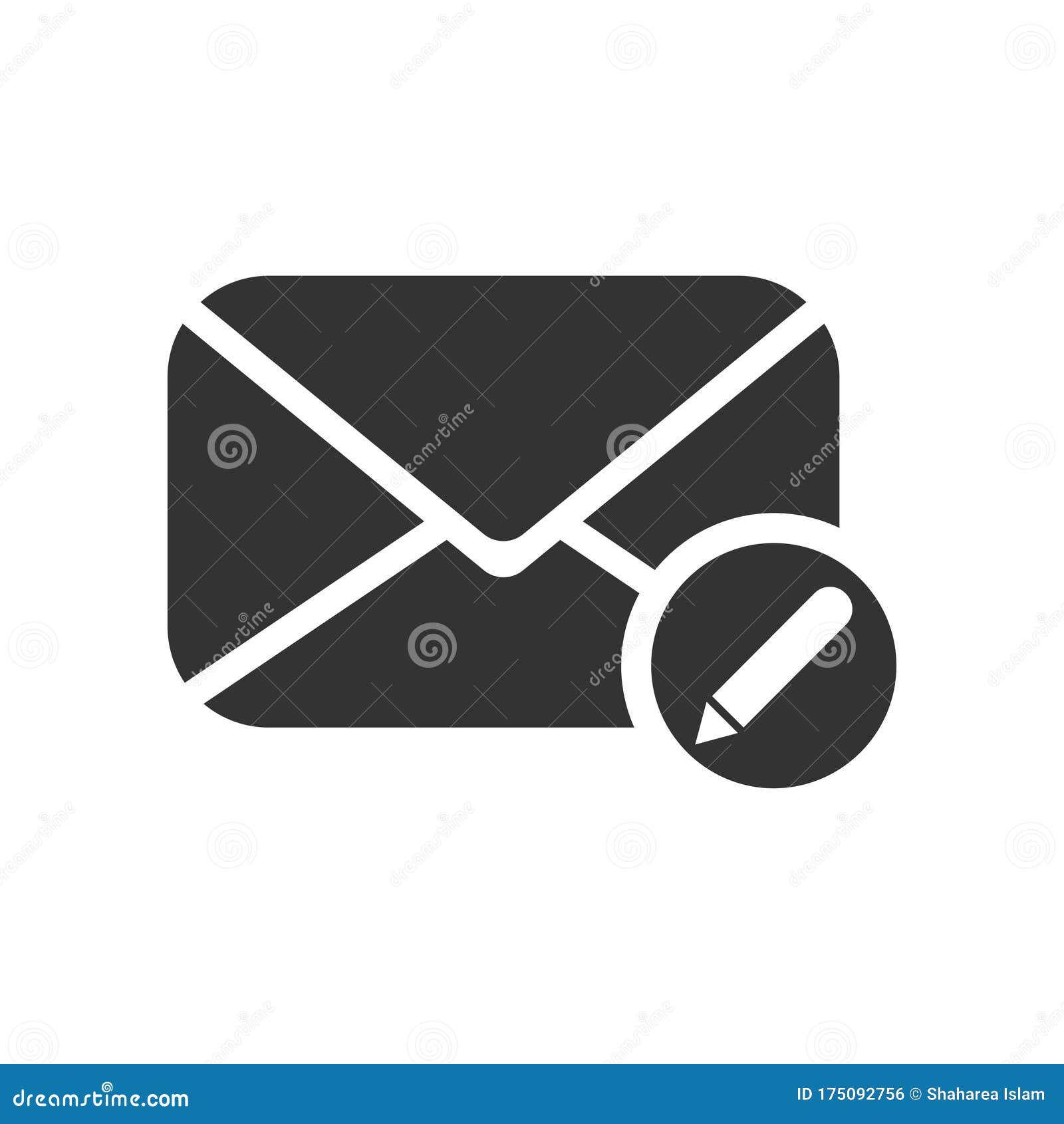 Compose Email , Mail Or Message Icon For Apps And Websites. Stock ...