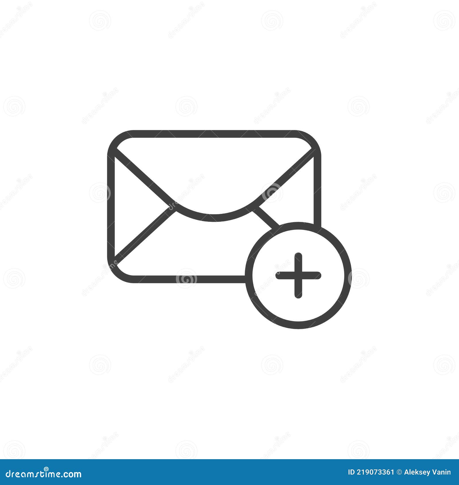 Compose email line icon stock vector. Illustration of design - 219073361