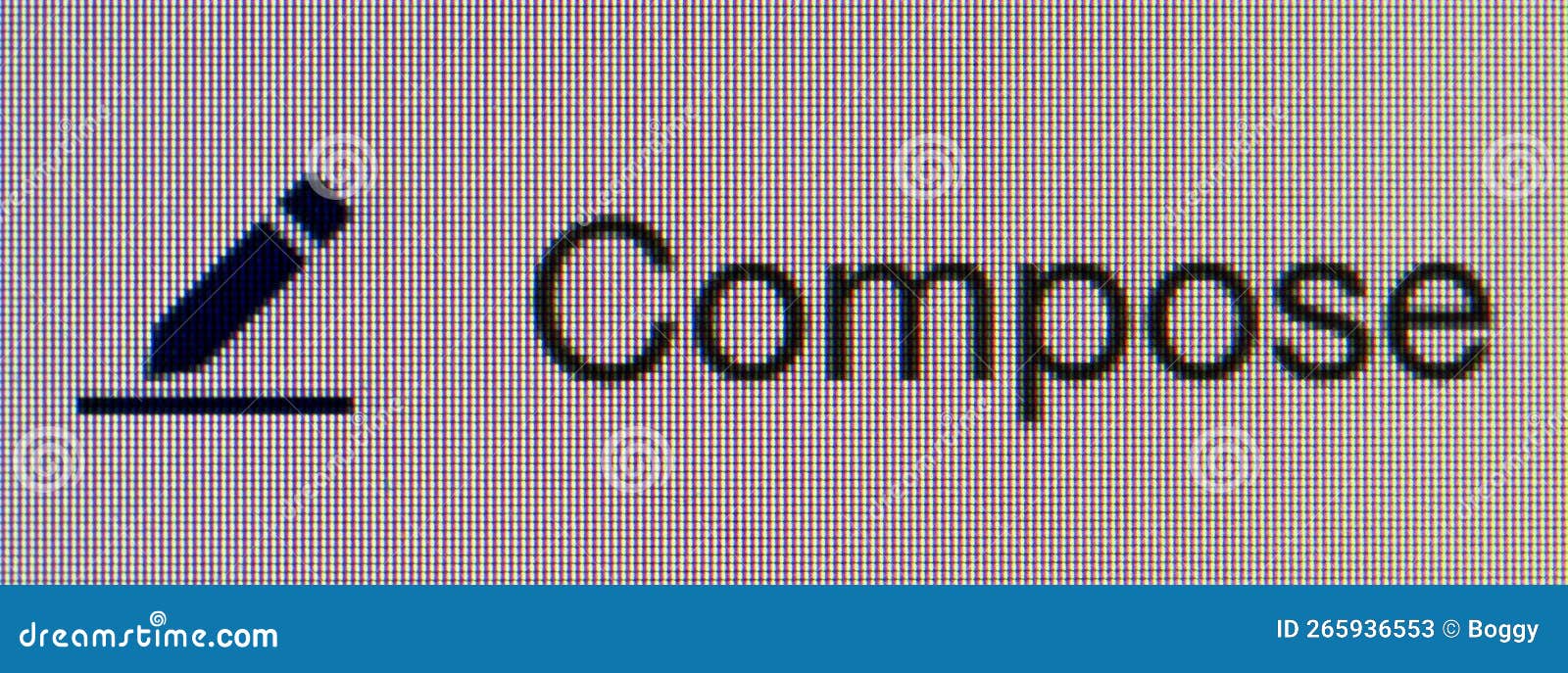 Compose Email Sign on the Screen Stock Image - Image of message, inbox ...