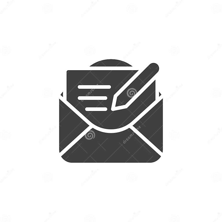 Compose email vector icon stock vector. Illustration of compose - 219514493