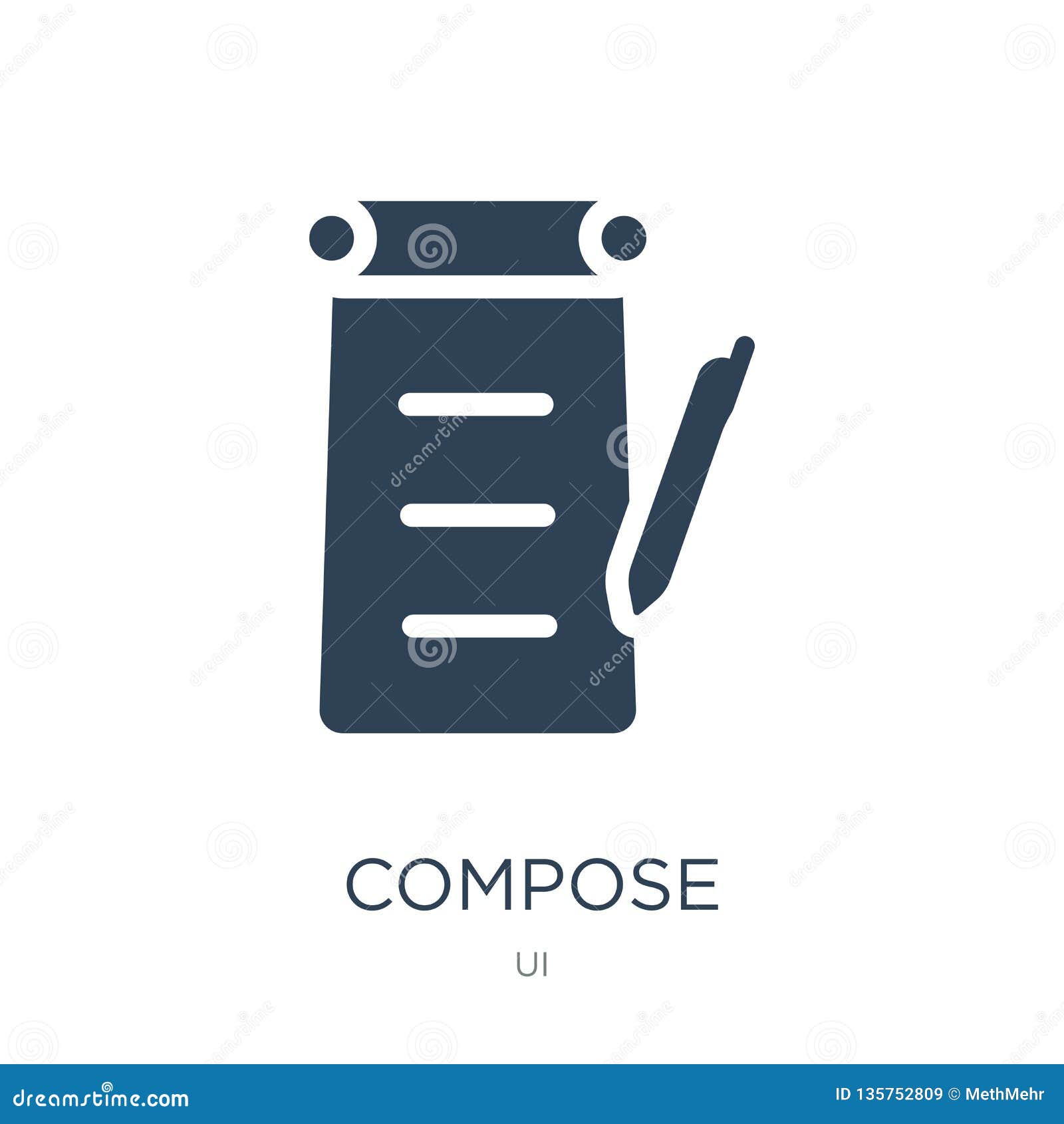 Compose Icon in Trendy Design Style. Compose Icon Isolated on White ... Compose Icon in Trendy Design Style. Compose Icon Isolated on White ...