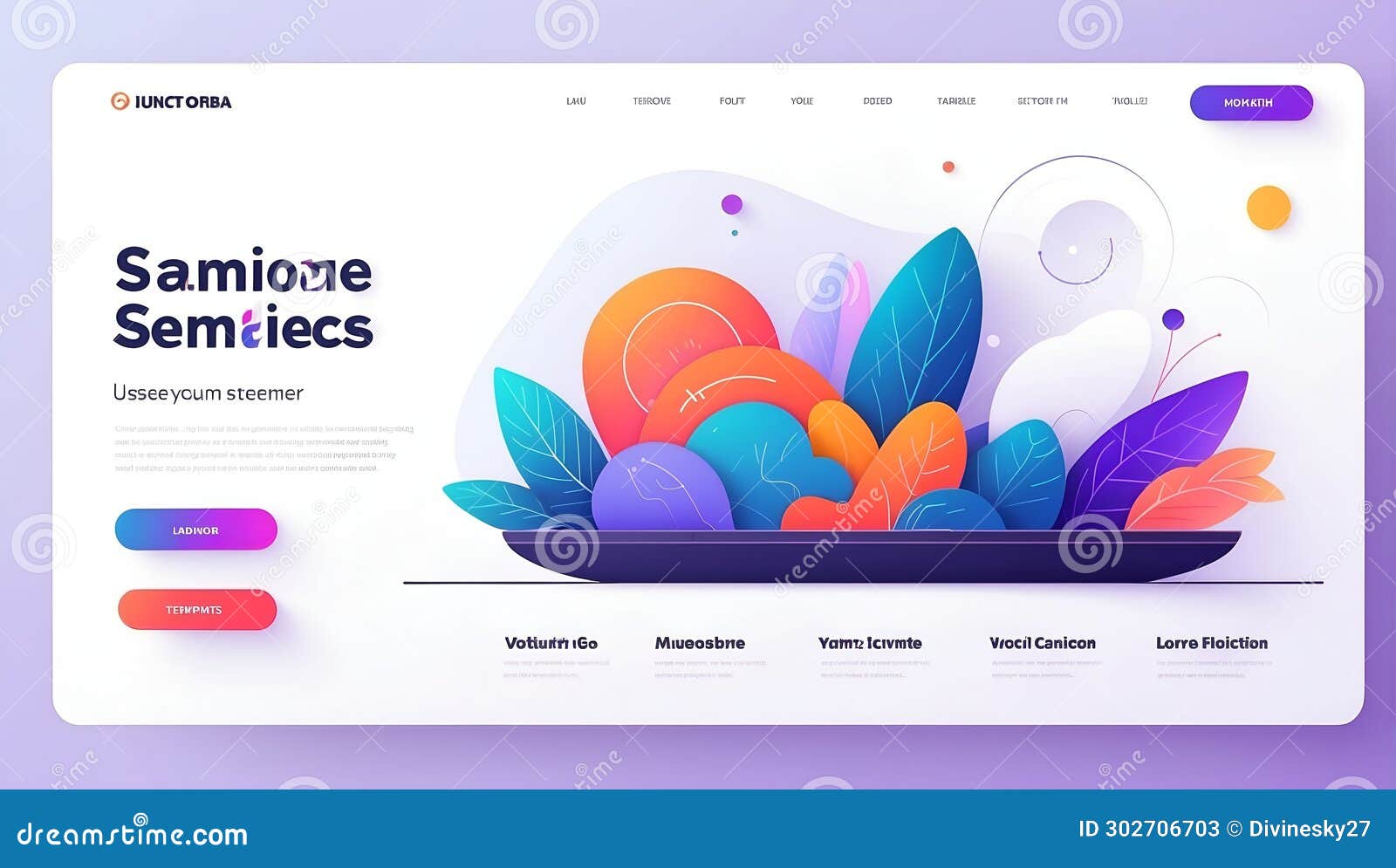 Epic Vector Symphony: UI UX Landing Delight. AI Generate Stock ...