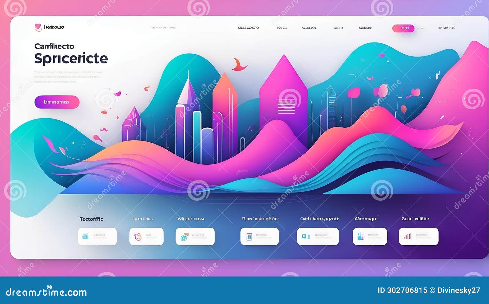 Epic Vector Symphony: UI UX Landing Harmony. AI Generate Stock ...