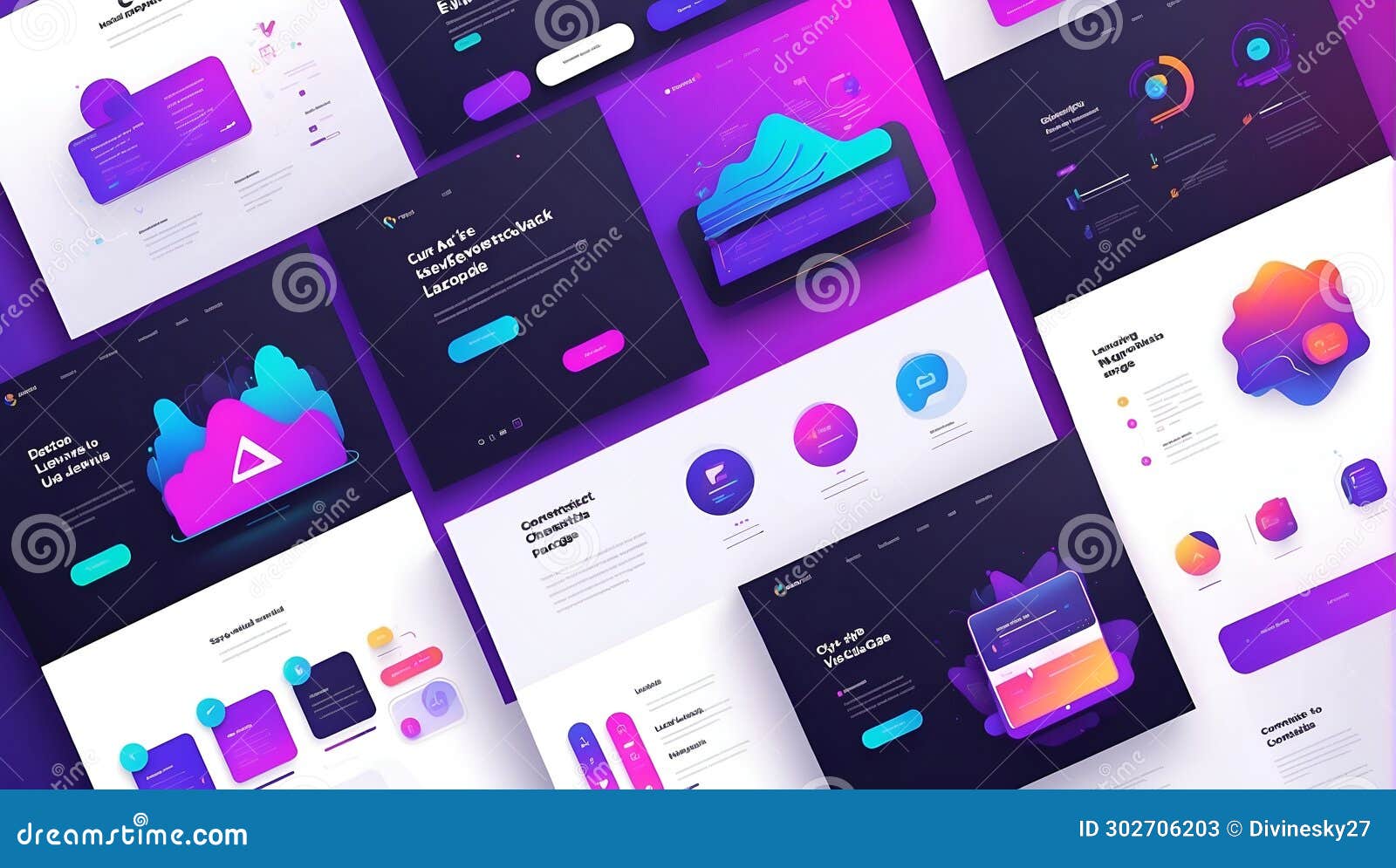 VectorVirtuoso: Crafting a Vibrant UI UX Symphony. AI Generate Stock ...
