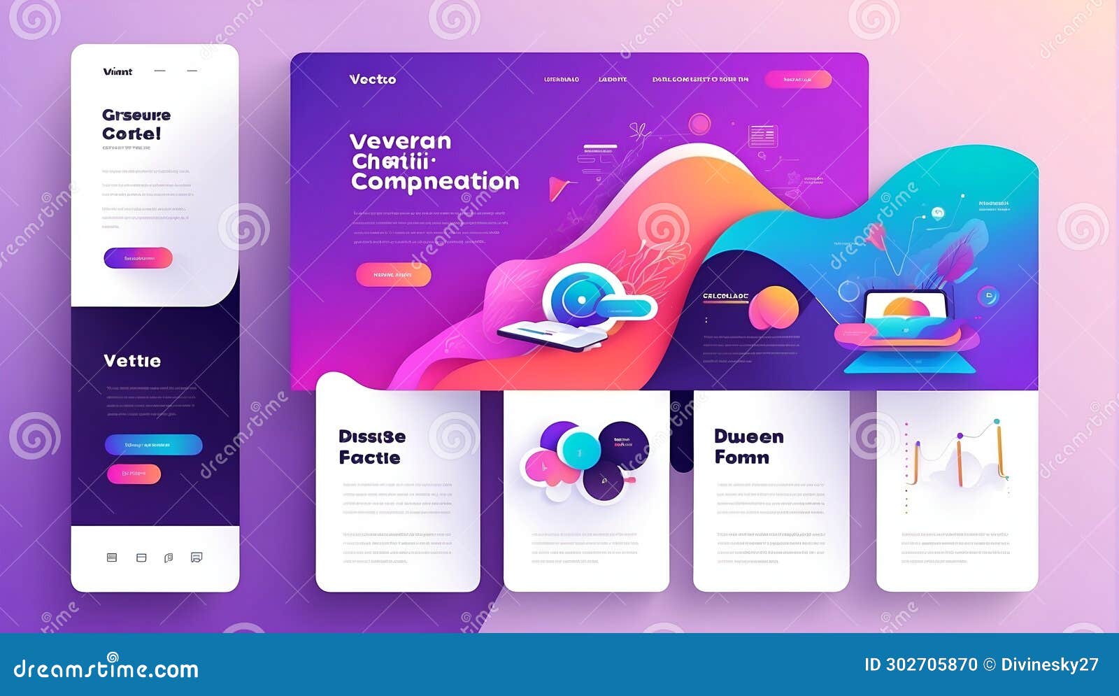 VersaBlend: Versatile UI UX Symphony. AI Generate Stock Illustration ...