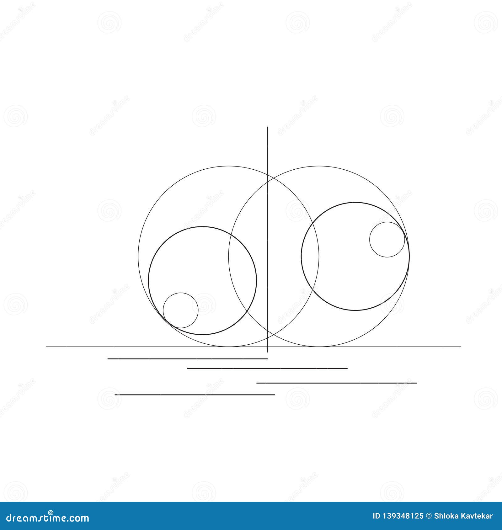 Shapes coming together - 8 stock illustration. Illustration of shape ...
