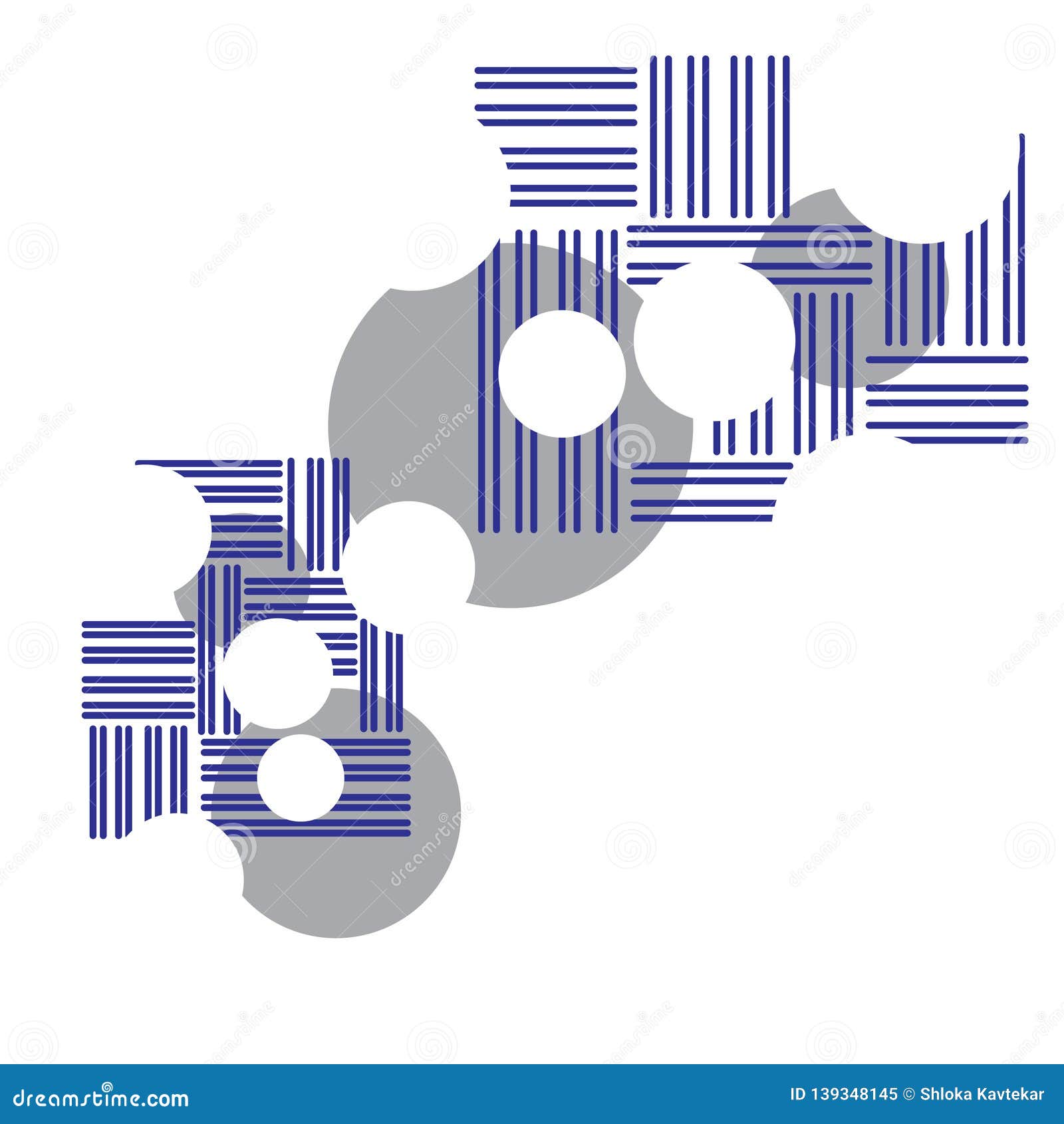 Shapes coming together - 3 stock illustration. Illustration of design ...