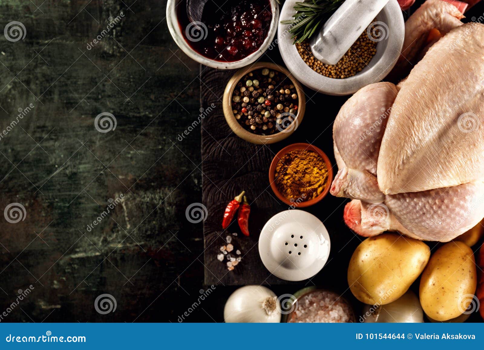 Composed Ingredients for Delicious Dinner Stock Photo - Image of ...