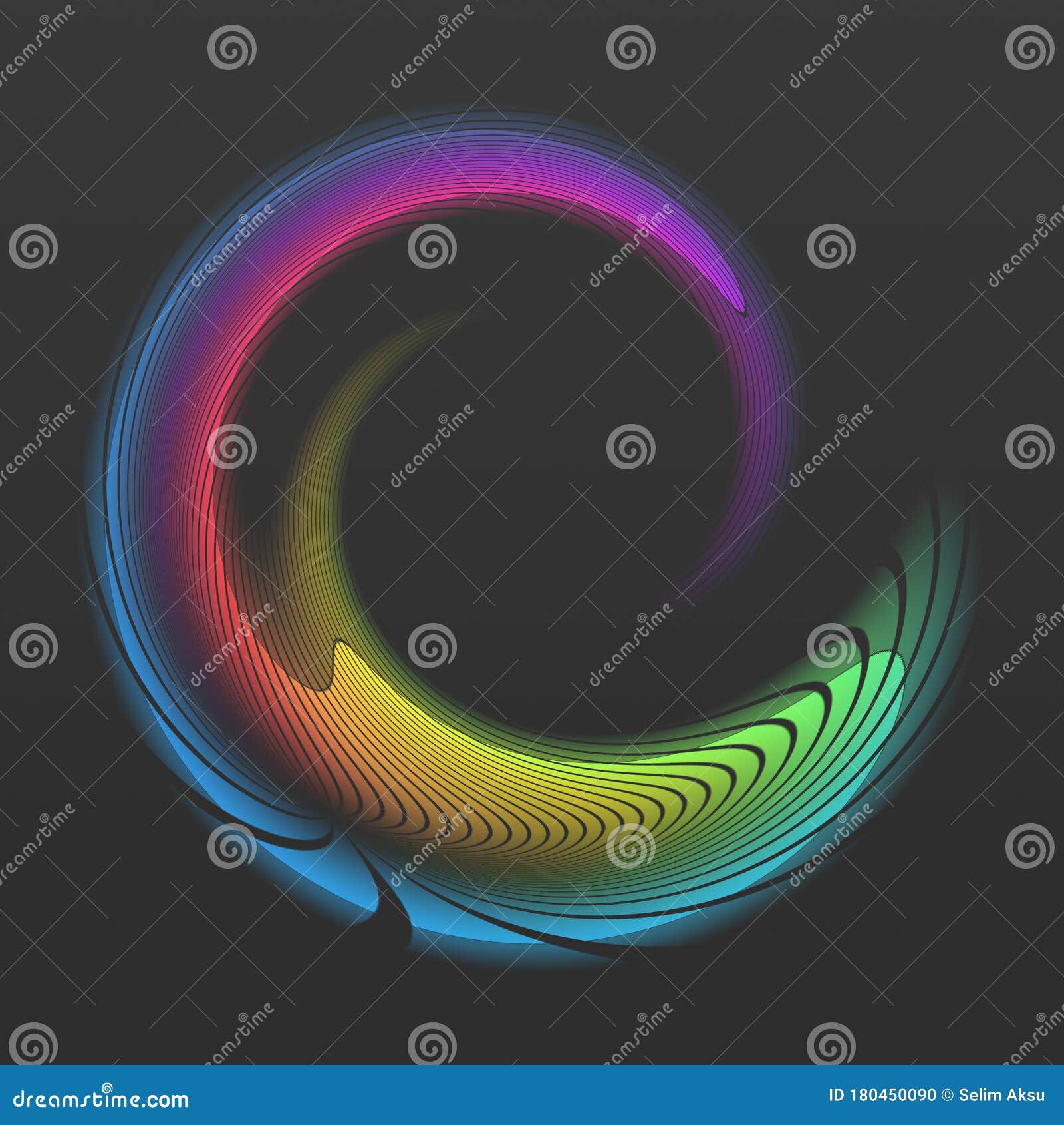 Composed Of Many Colors. Harmonious Cycle Of Colored Shapes. Stock ...