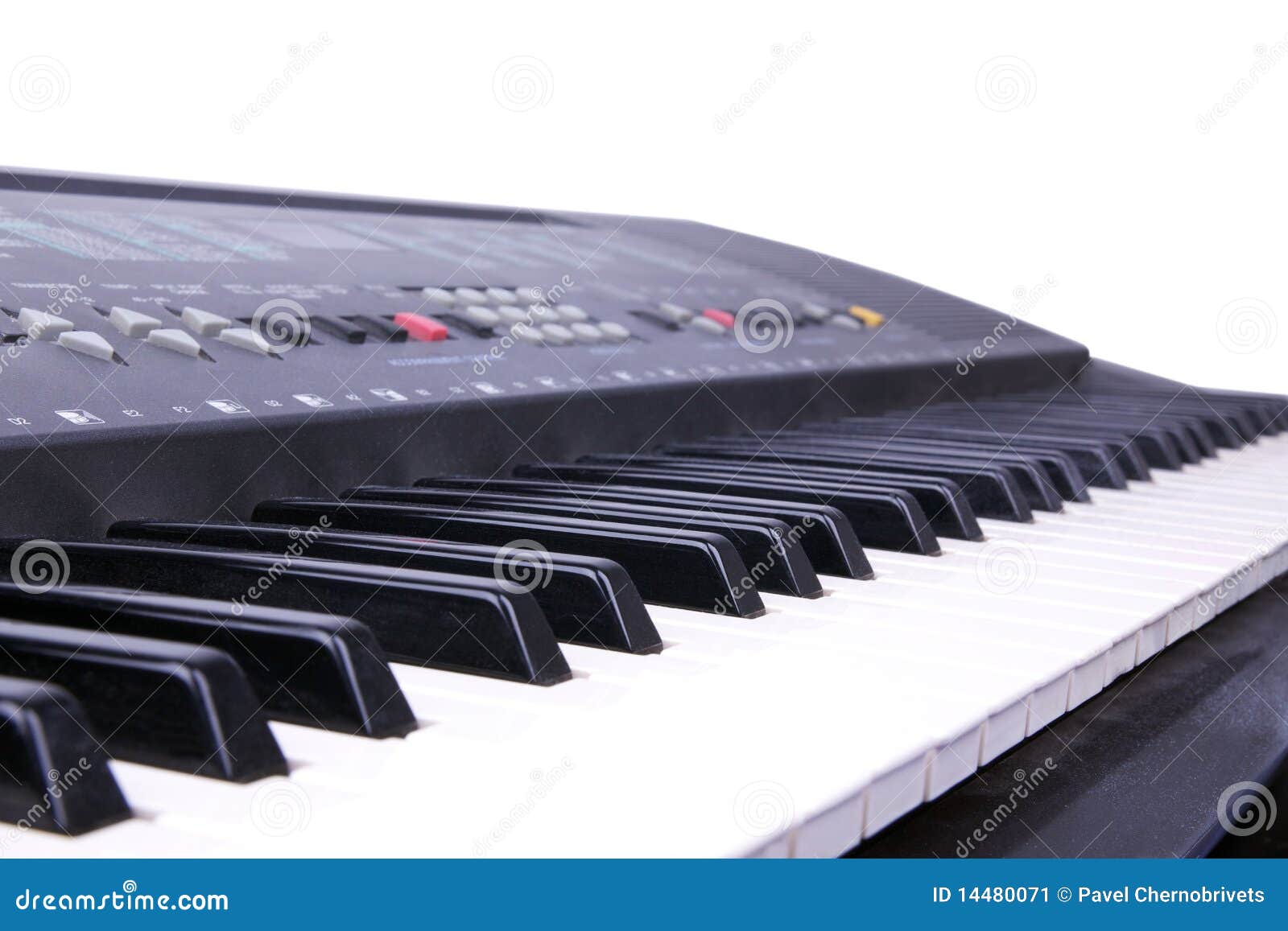 Composer keyboard on white stock image. Image of close - 14480071