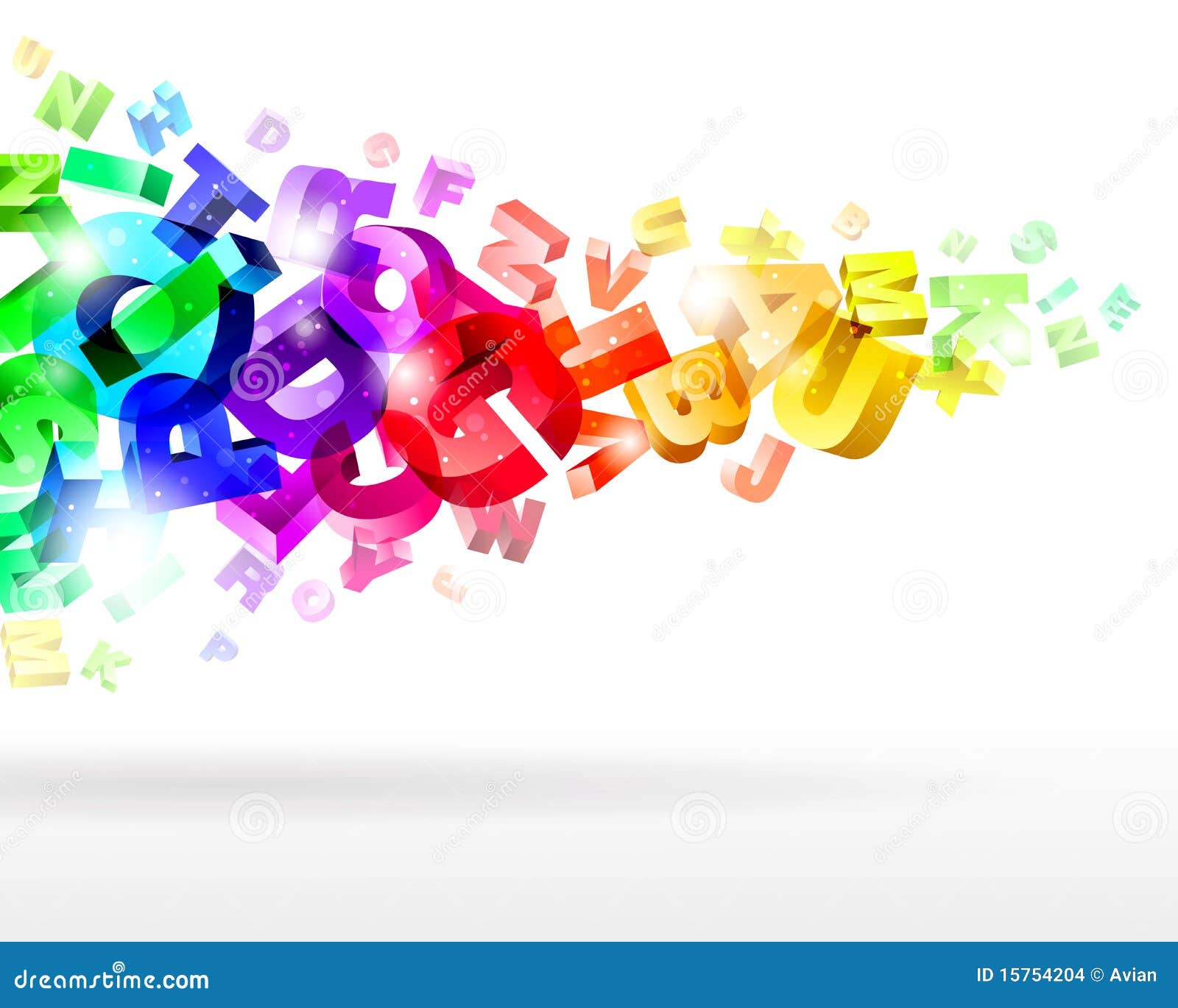 Composição Abstrata Com Letras 3d Ilustração do Vetor - Ilustração de ...