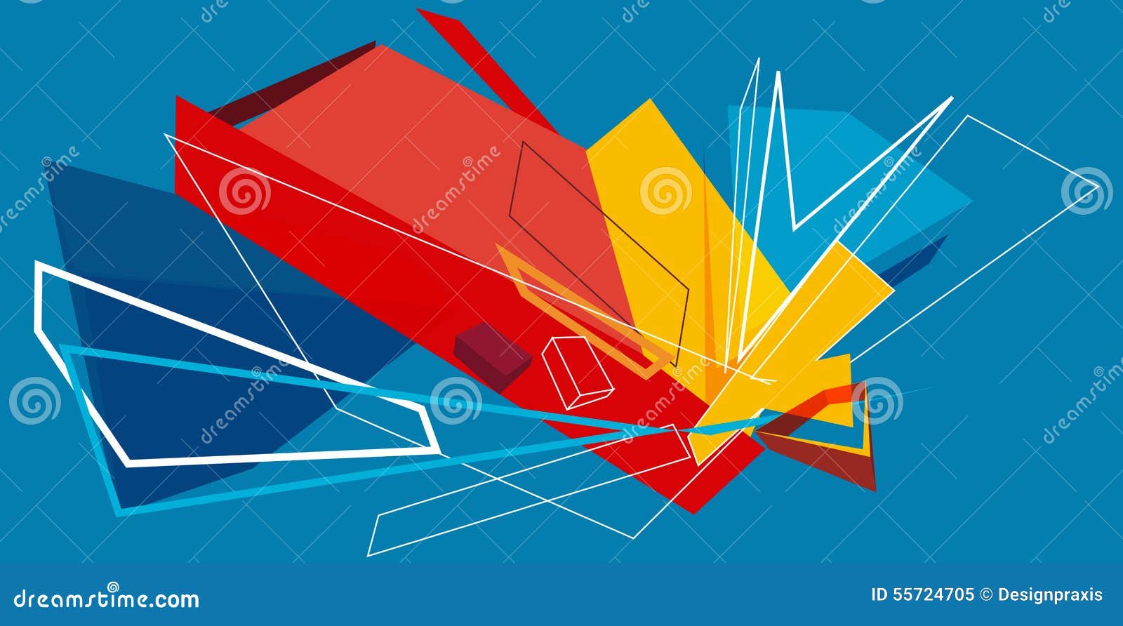 Composición Abstracta - Ejemplo Ilustración del Vector - Ilustración de ...