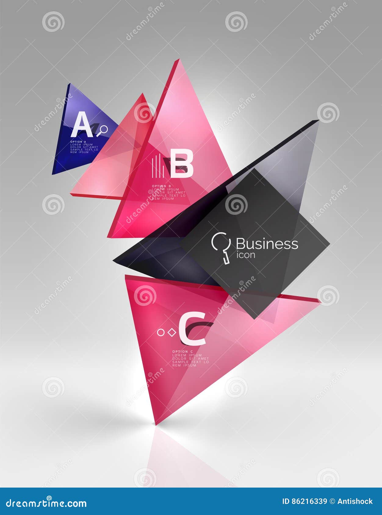 Composición Moderna Del Triángulo 3d Ilustración del Vector ...