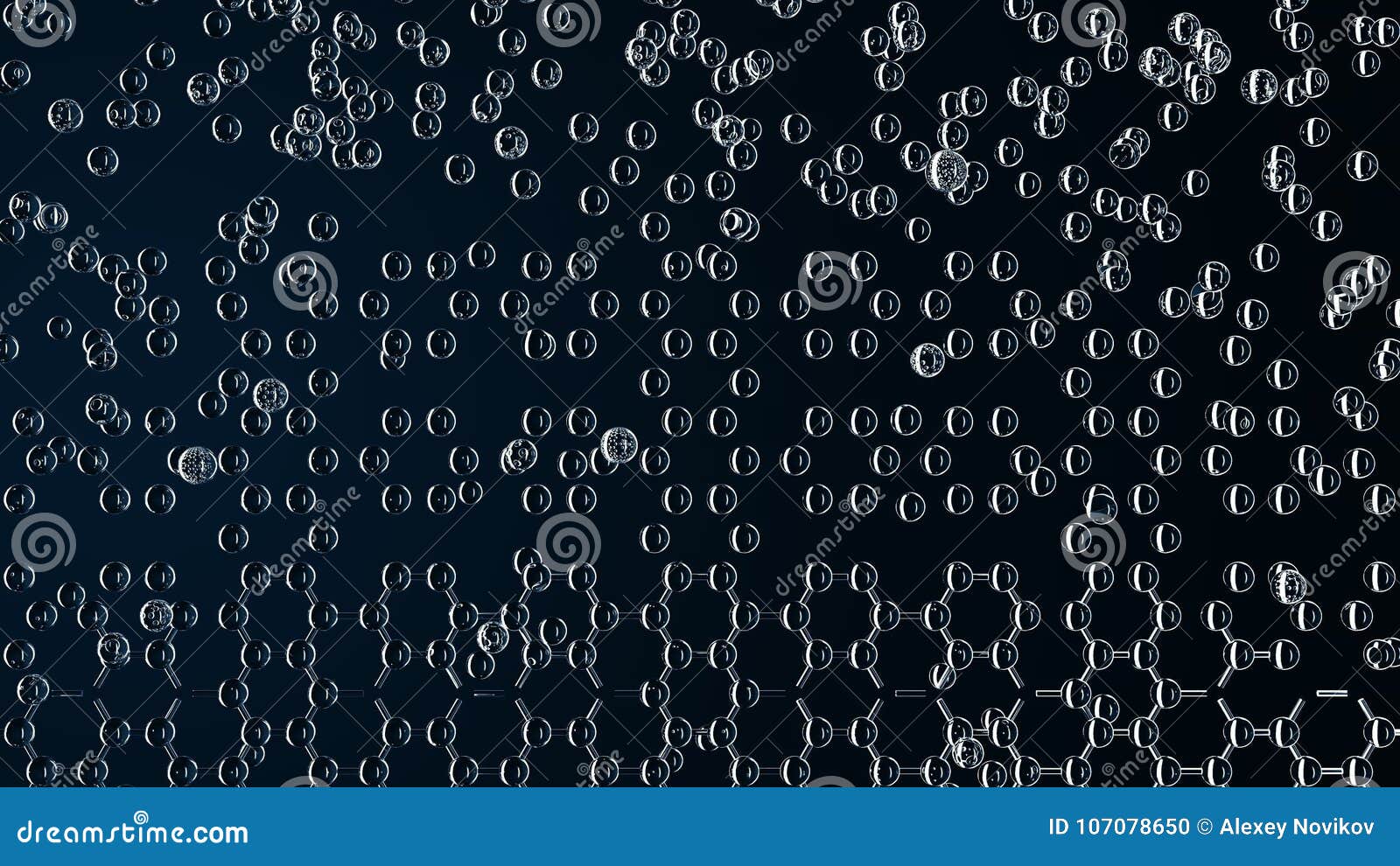 Composing Hexagonal Molecular Structure 3D Rendering Stock Photo ...