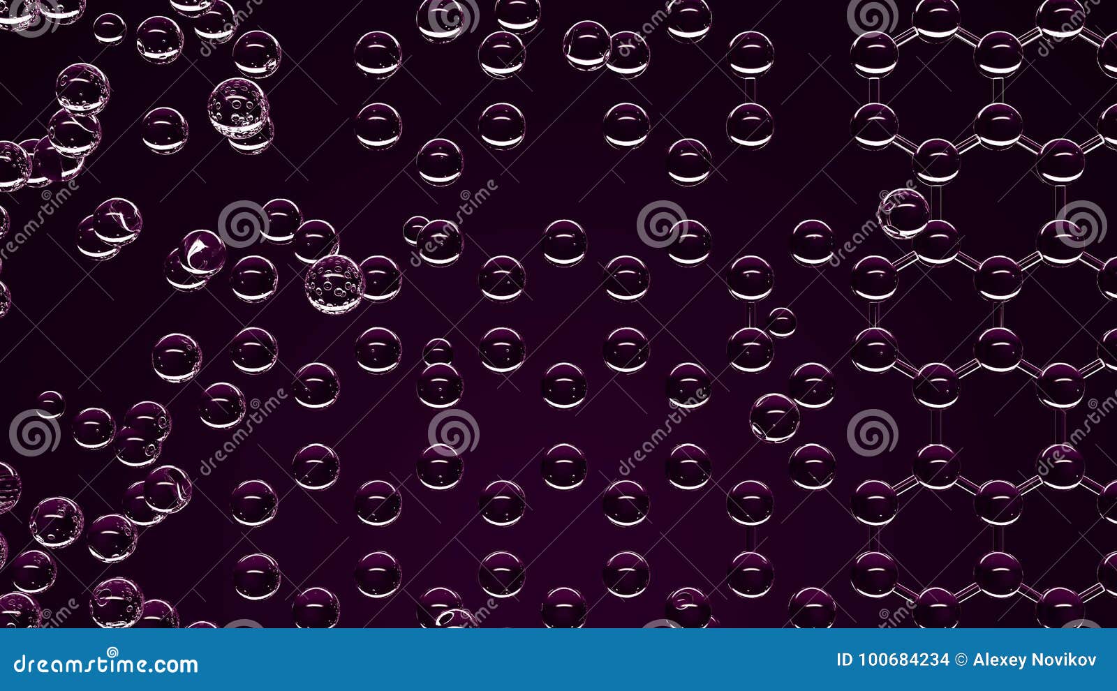 Creation of Hexagonal Molecular Structure. 3D Rendering Stock ...