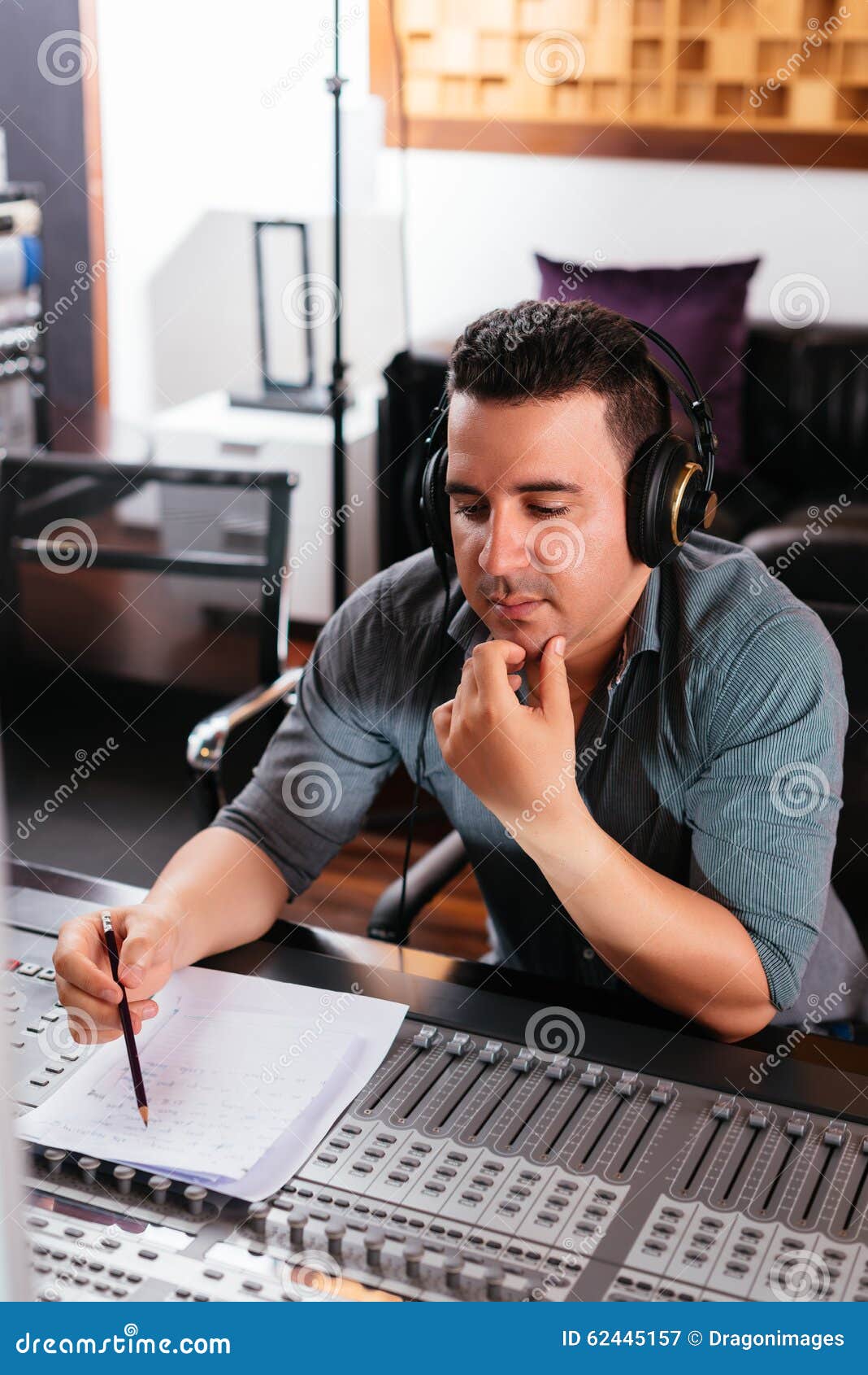 Composing music stock image. Image of studio, inspiration - 62445157