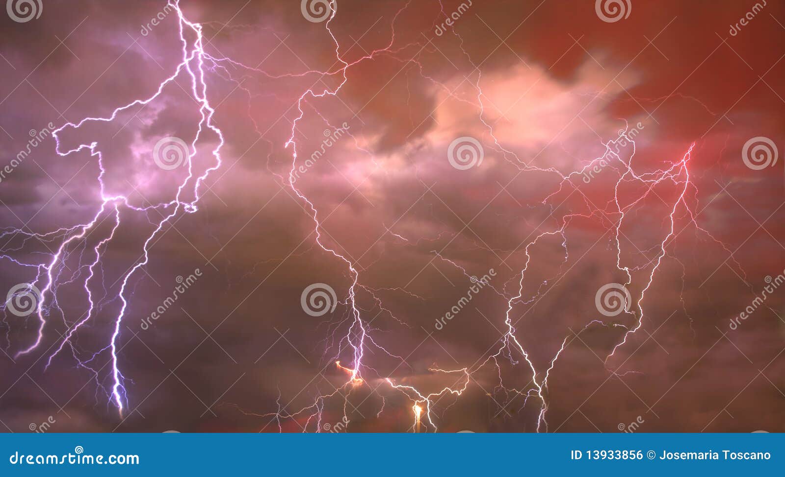 Composite Abstract Picture of Lightning Stock Photo - Image of nature ...