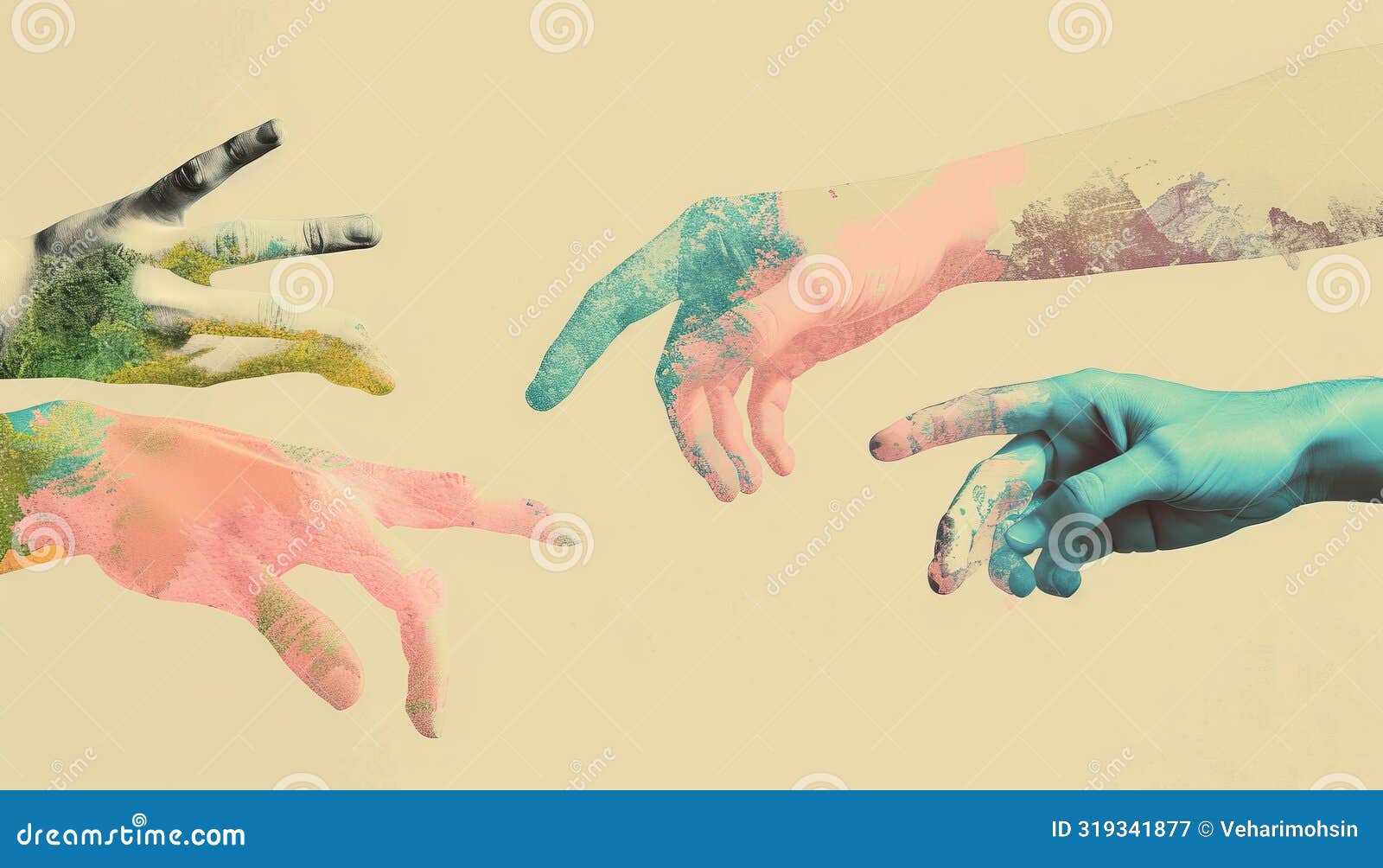 Composite Collage Picture Image Of Bossy Female Scream Order Megaphone ...