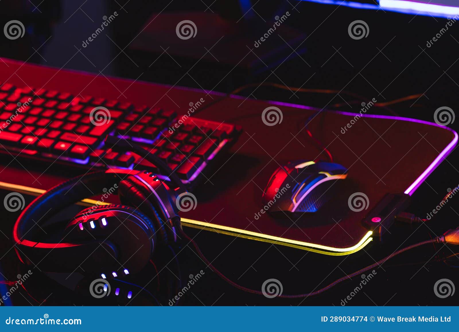 Composite of Computer Keyboard with Video Game Accessories with Copy ...