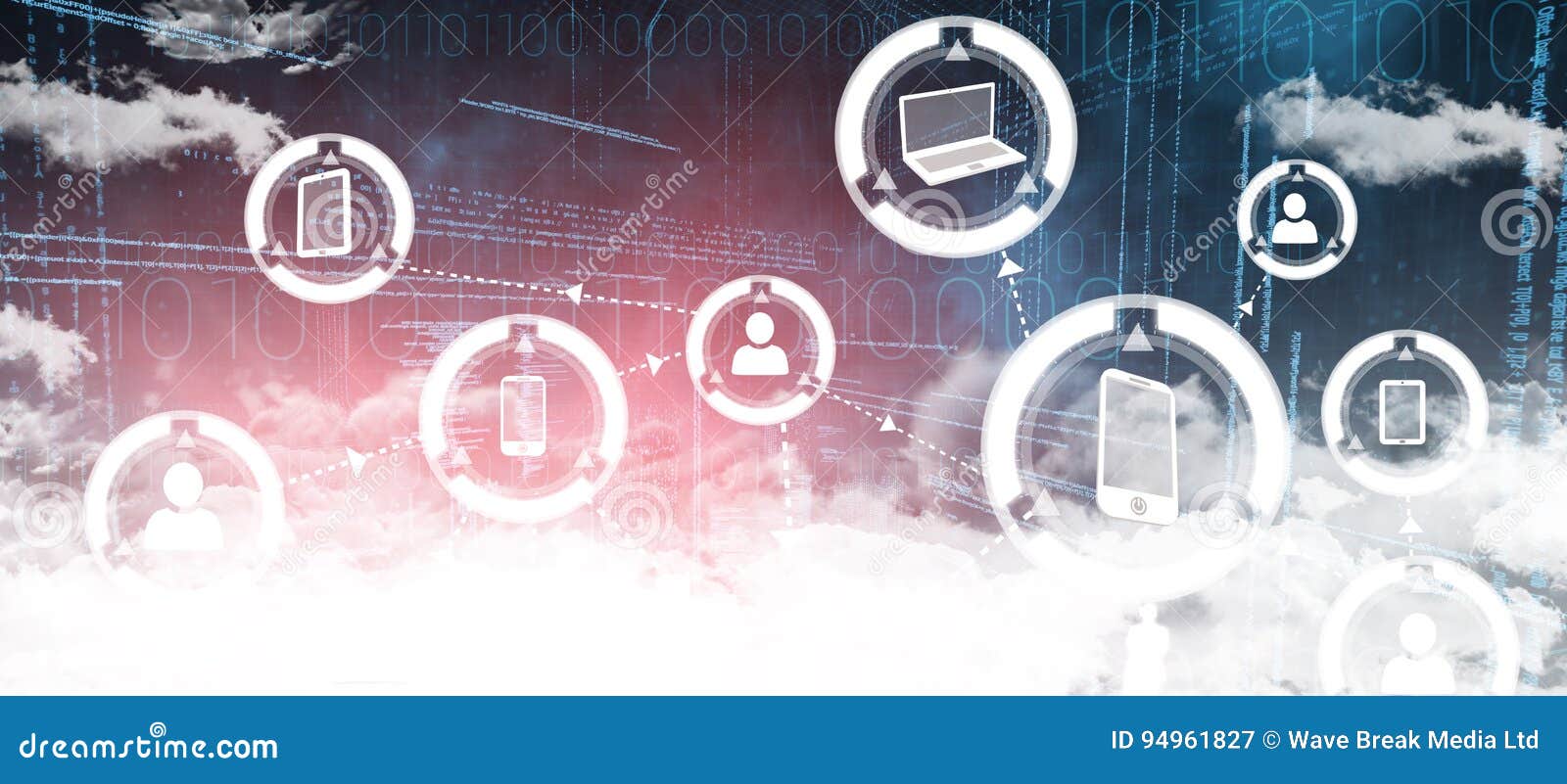 Composite 3d Image of Community Interface Stock Illustration ...