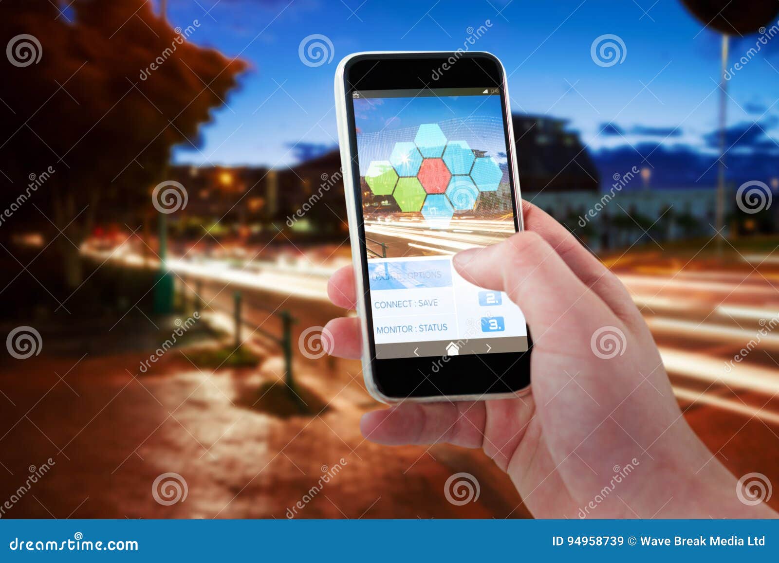 Composite 3d Image of Cropped Hand Using Mobile Phone Stock Image ...