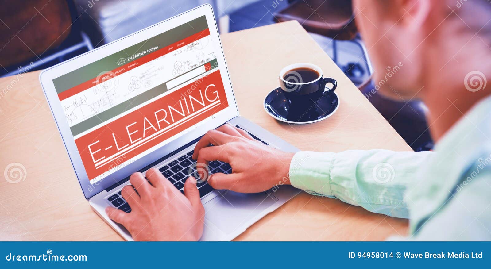 Composite 3d Image of Digital Composite Image of E-learning Interface ...