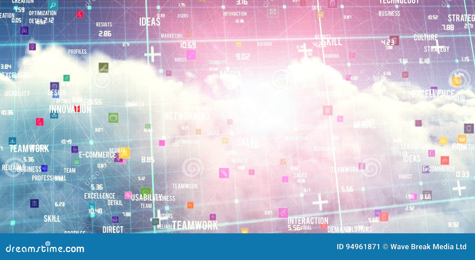 Composite 3d Image of Sphere of Skills and Icons Stock Illustration ...