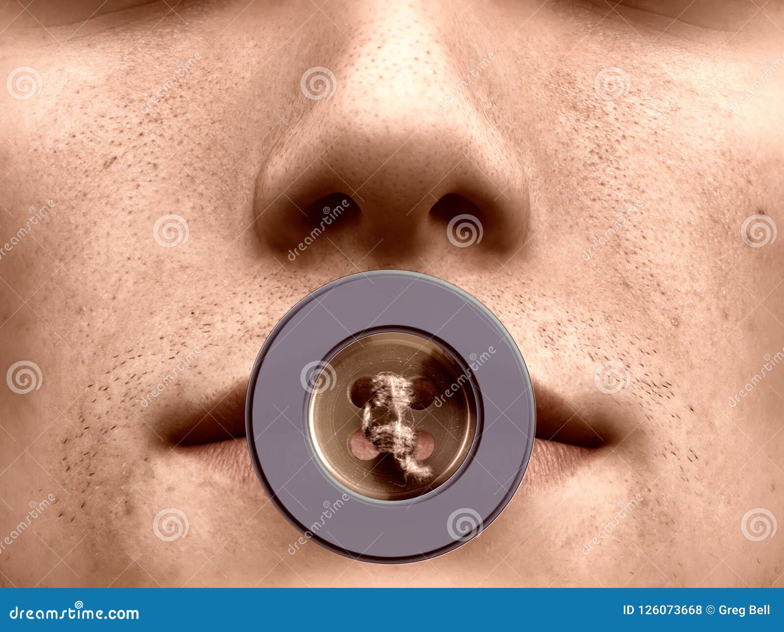 Button your lip concept stock illustration. Illustration of lips ...