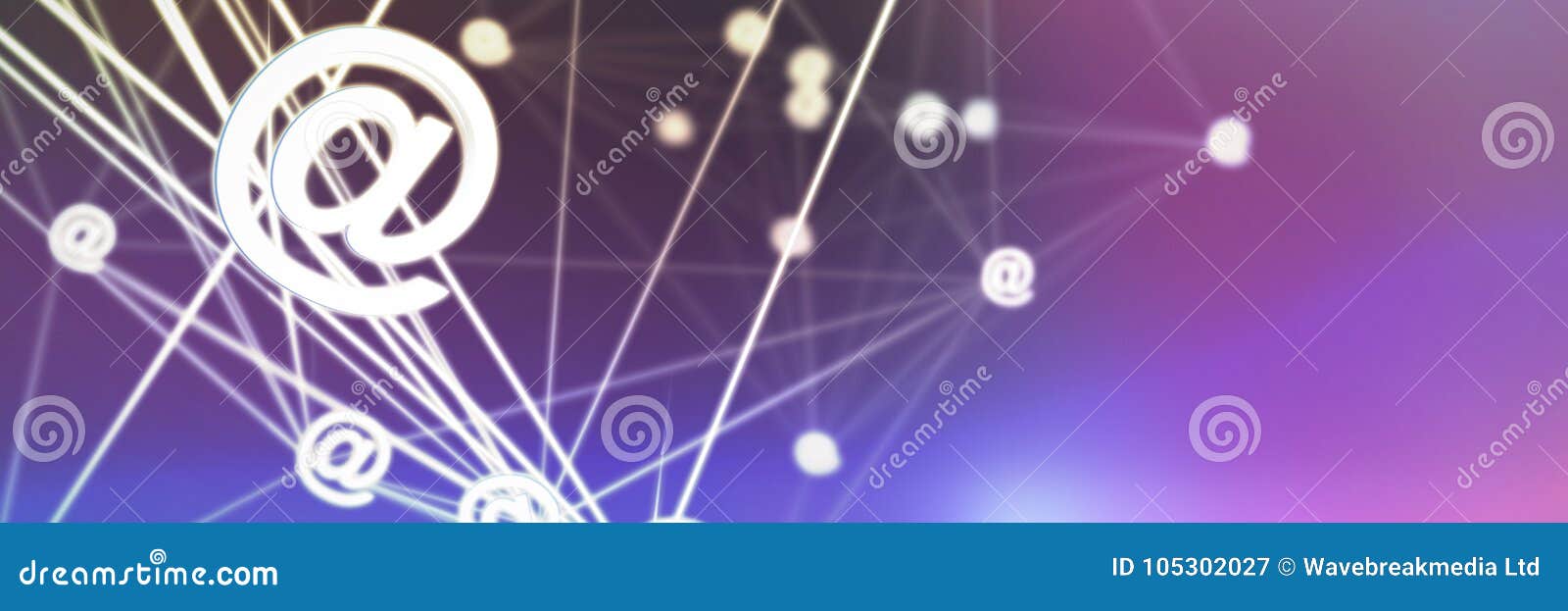 Composite Image of Abstract Image of at Email Sign Stock Illustration ...