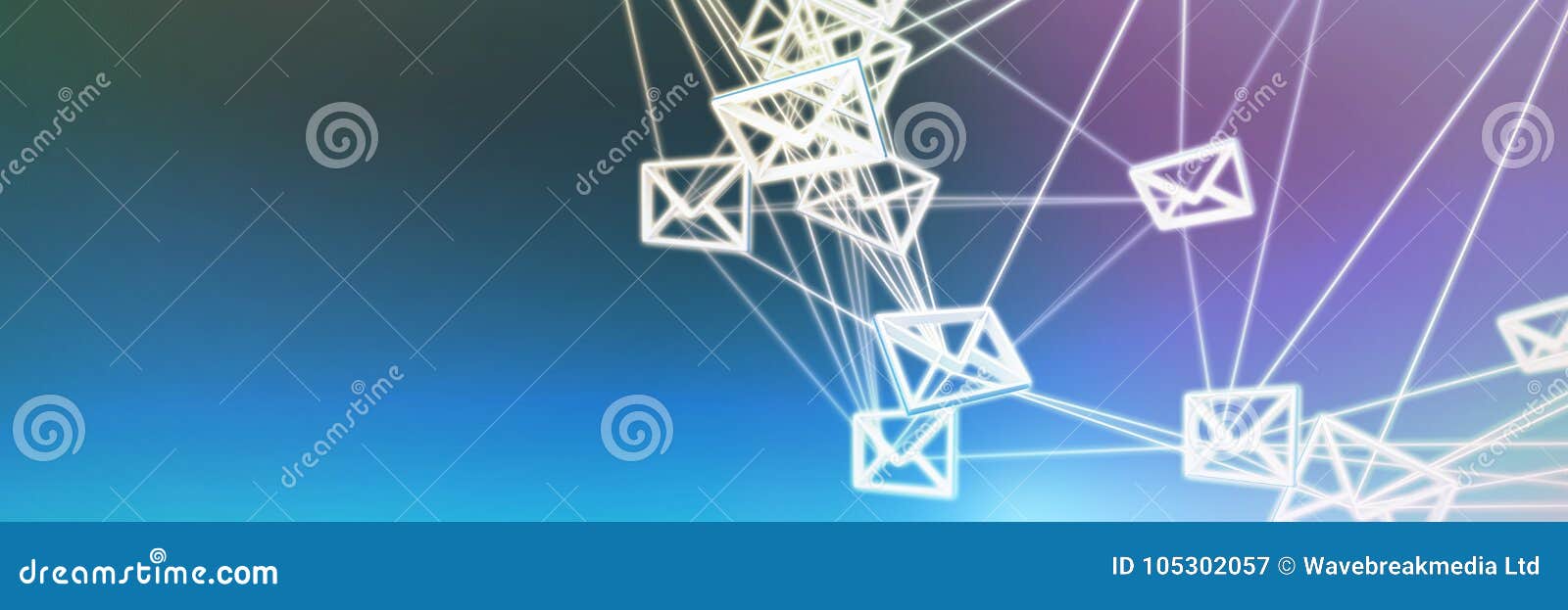 Composite Image of Abstract Image of Message Icons Stock Illustration ...