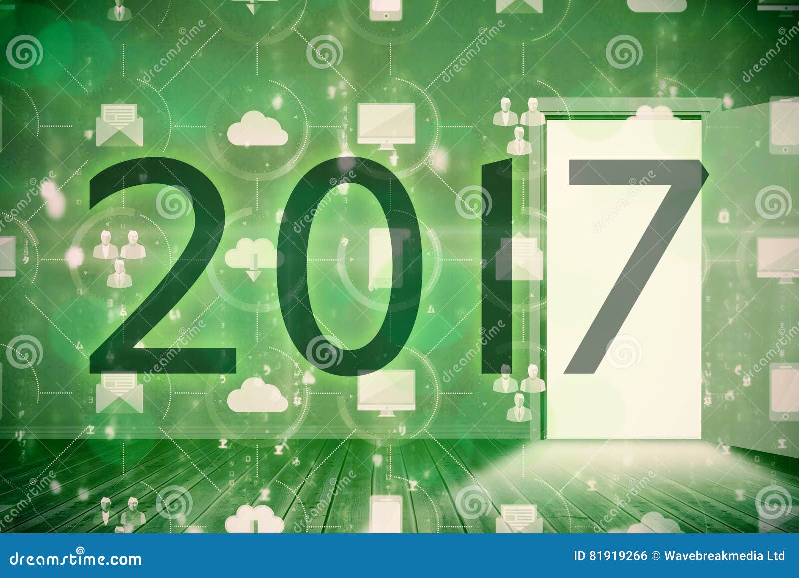 Composite image of 2017 stock illustration. Illustration of beginning ...