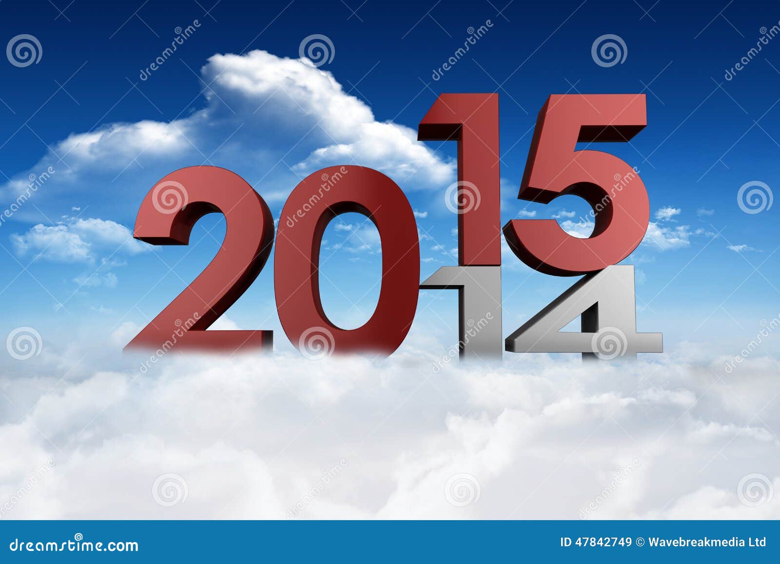 Composite Image of 2014 and 2015 Stock Illustration - Illustration of ...