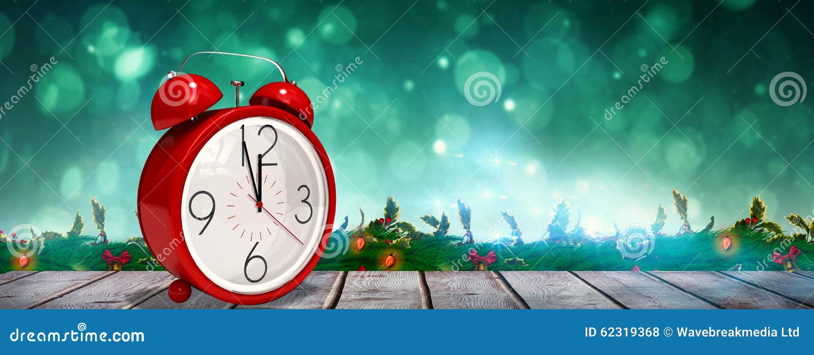 Composite Image of Alarm Clock Counting Down To Twelve Stock ...