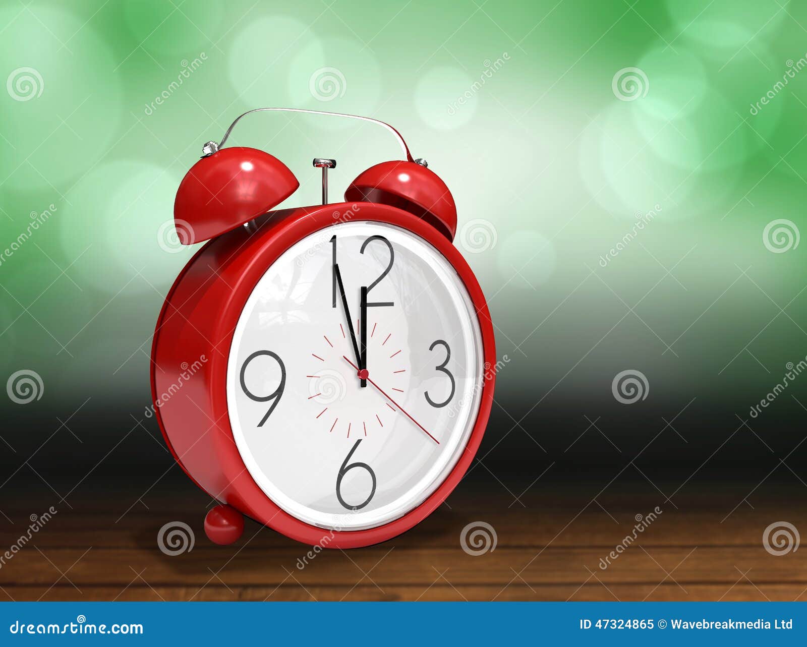 Composite Image of Alarm Clock Counting Down To Twelve Stock ...