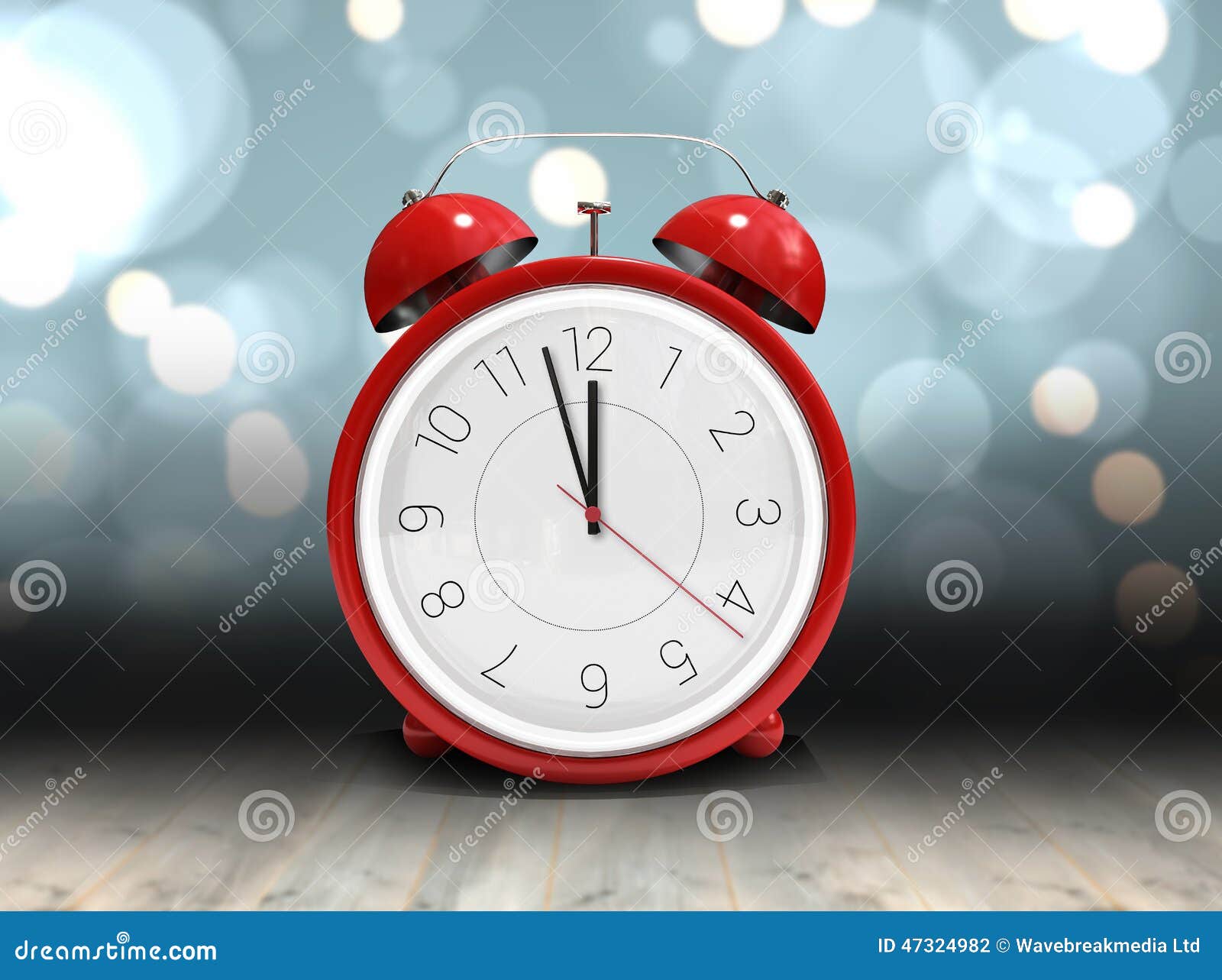 Composite Image of Alarm Clock Counting Down To Twelve Stock ...