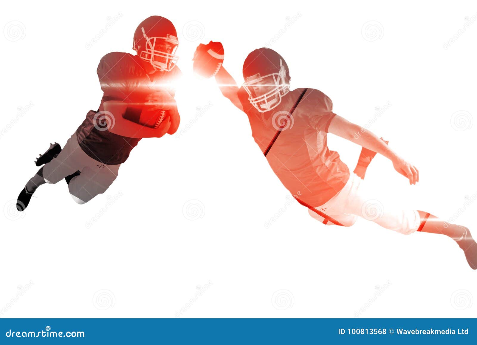Composite Image of American Football Player Scoring a Touchdown Stock ...