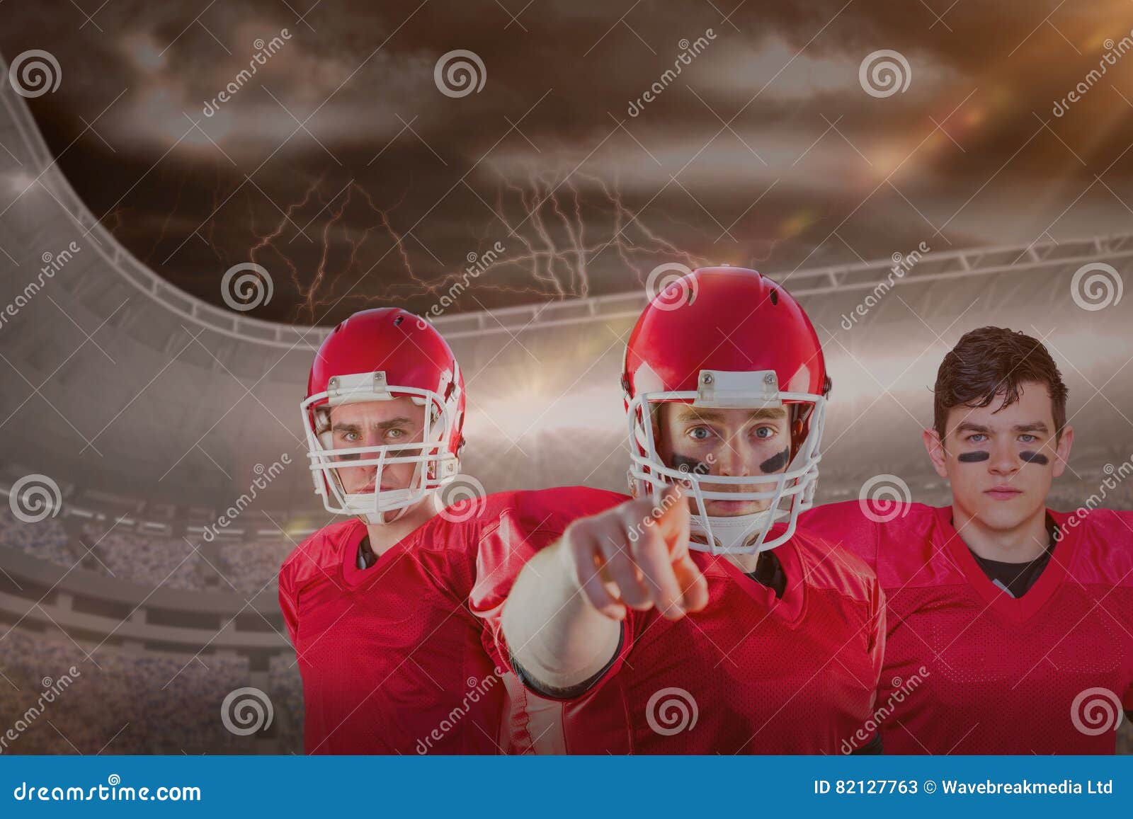Composite Image of American Football Team Stock Image - Image of ...