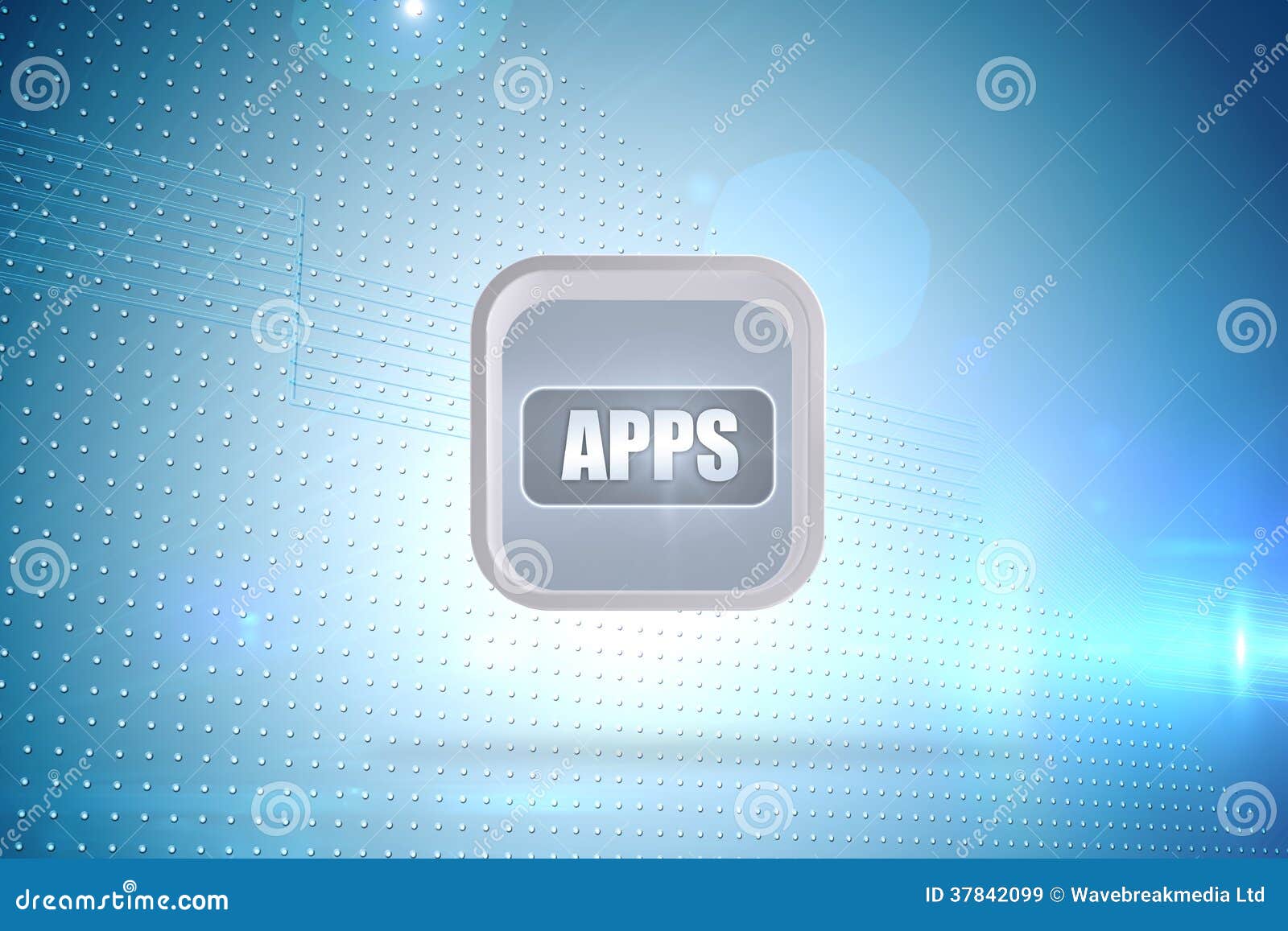 Composite Image of Apps Banner on Abstract Screen Stock Illustration ...