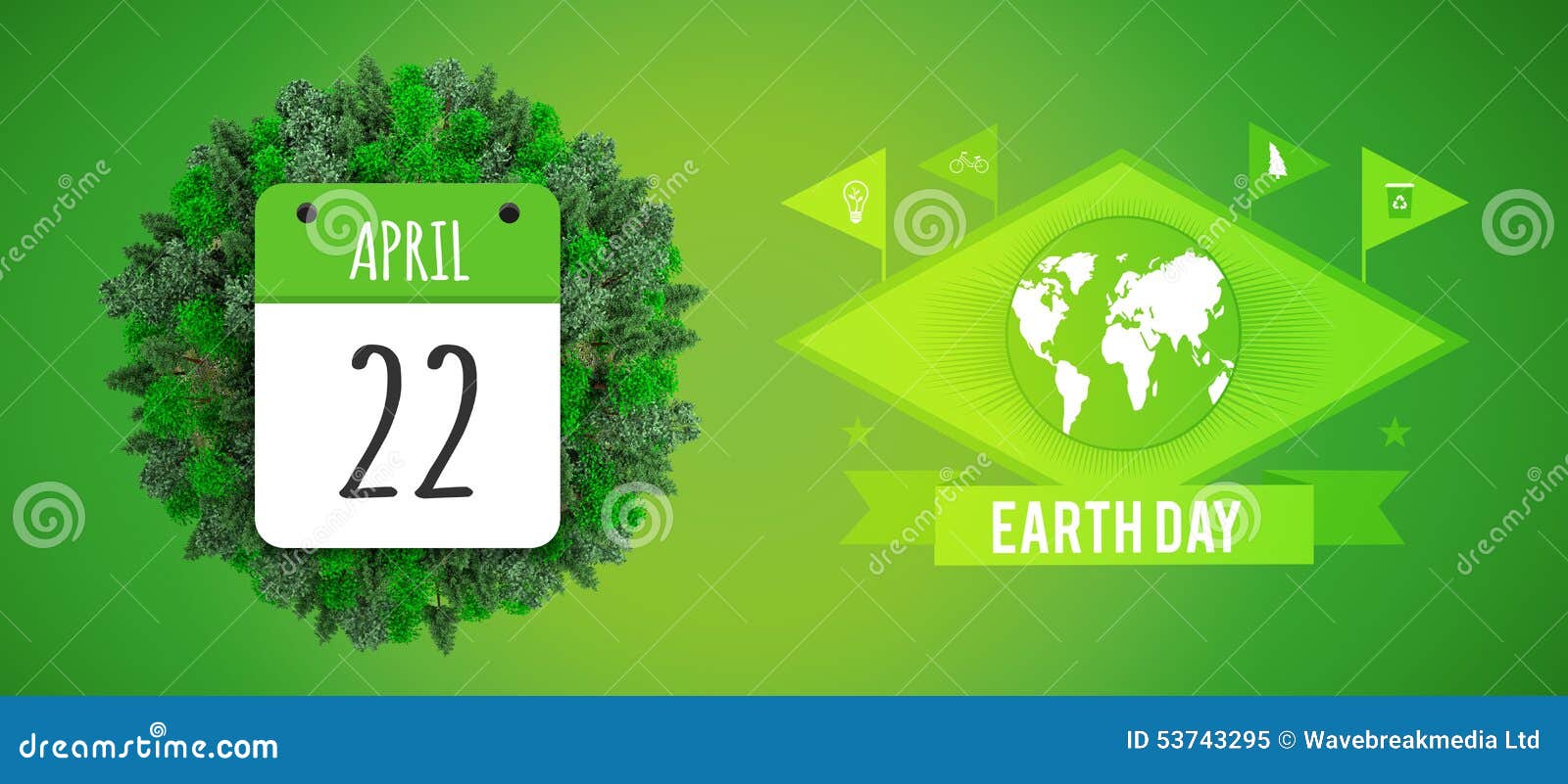 Composite Image of April 22nd Stock Illustration - Illustration of ...