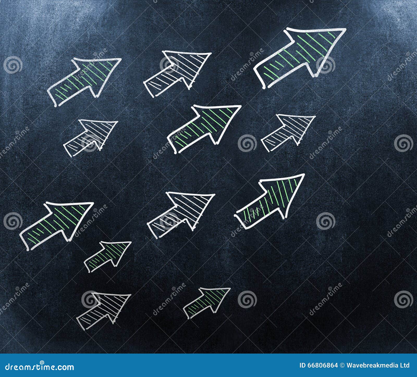 Composite Image of Arrow Going Up Stock Illustration - Illustration of ...