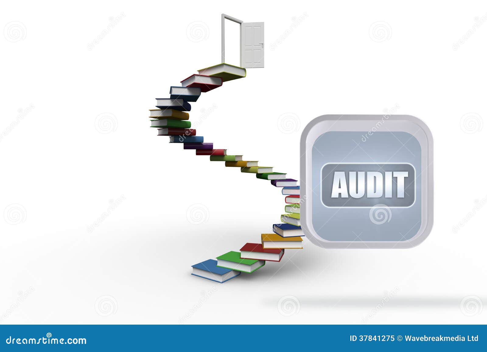 Composite Image of Audit Banner on Abstract Screen Stock Illustration ...