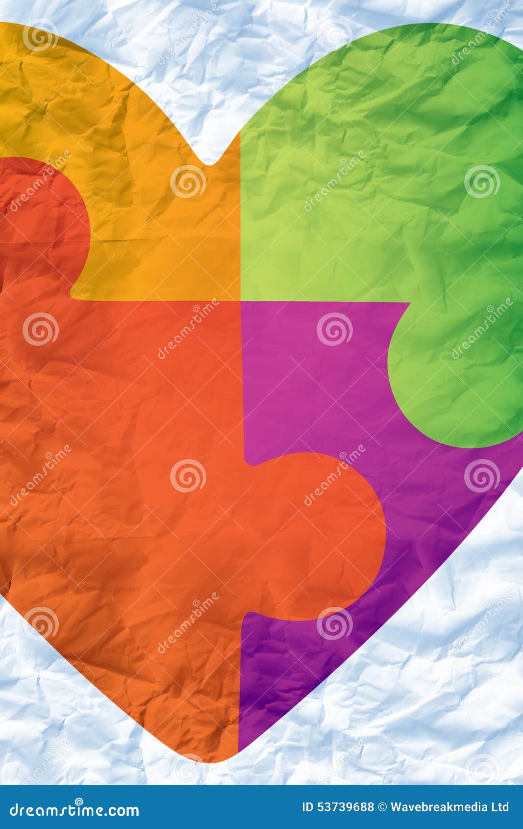 Composite Image of Autism Awareness Heart Stock Illustration ...
