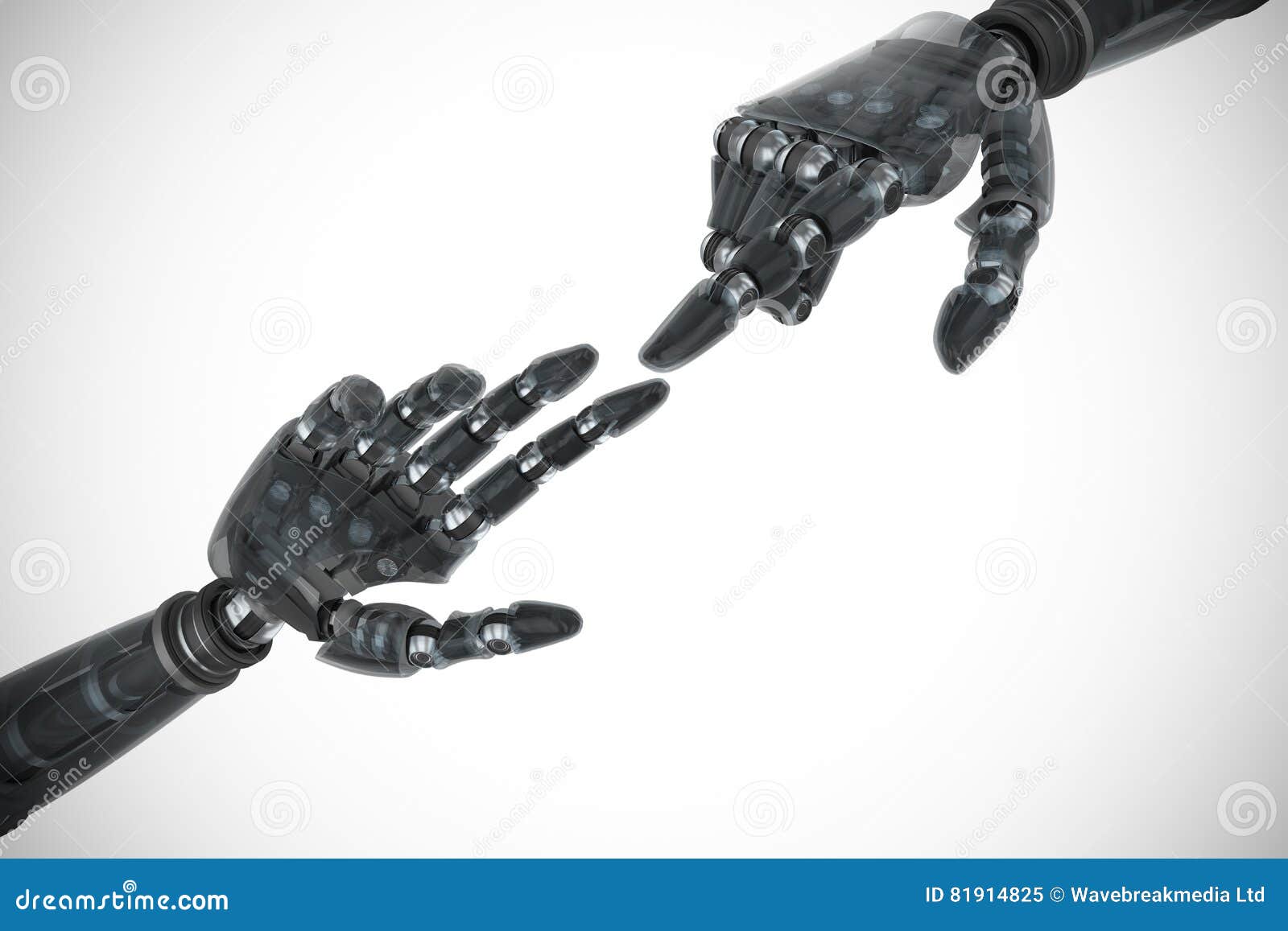 Composite Image of Back Robot Arm Pointing at Something Stock ...