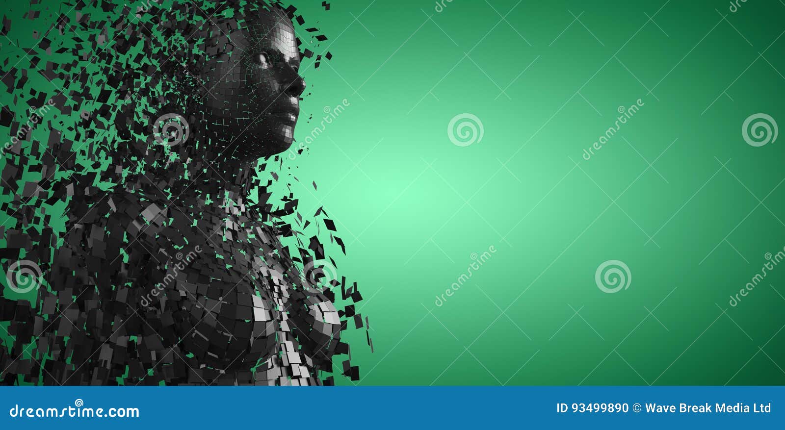 Composite Image of Black Pixelated 3d Female Stock Illustration ...